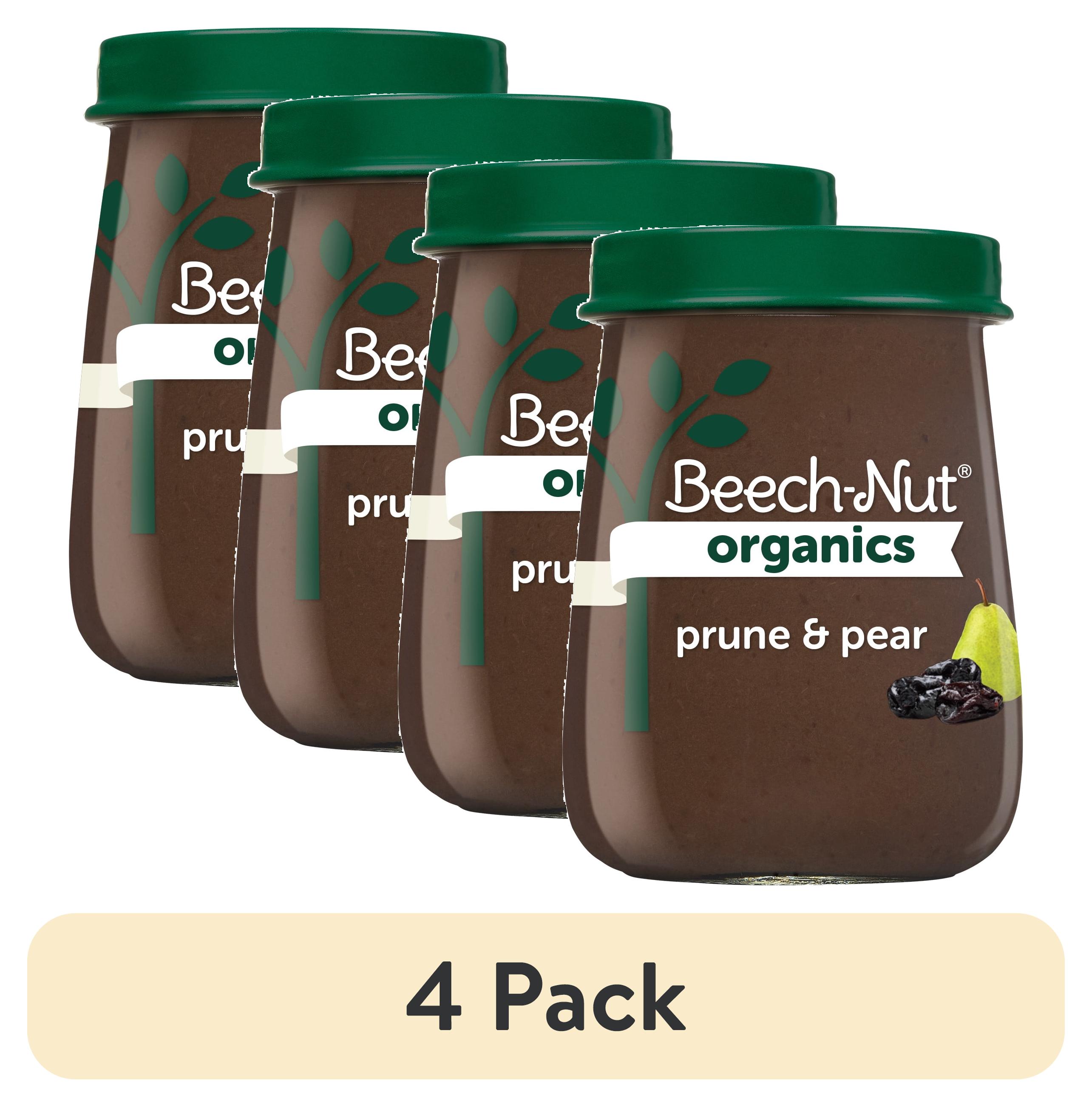 (4 pack) Beech-Nut Organics Stage 2 Organic Baby Food Prunes & Pears, 4 ...