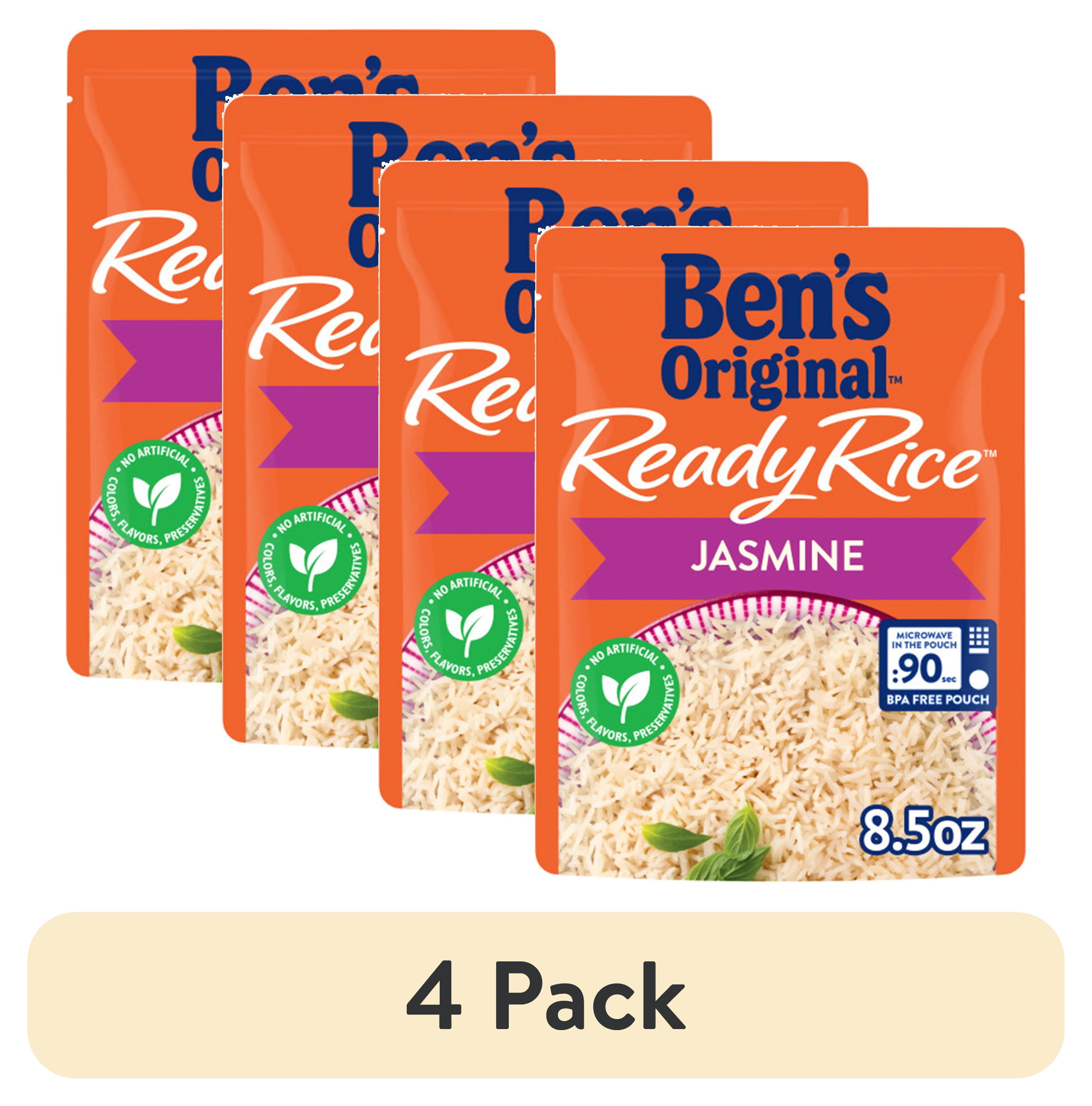 (4 pack) Ben's Original Ready Rice Jasmine Rice, Easy Dinner Side, 8.5 ...