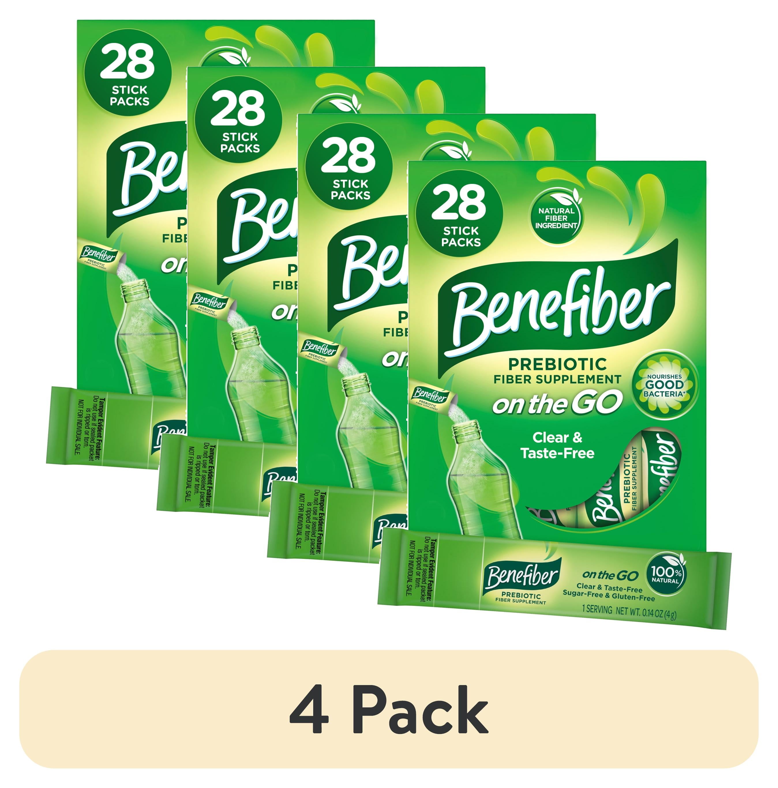 (4 pack) Benefiber On The Go Prebiotic Fiber Powder, Unflavored, 3.92 ...