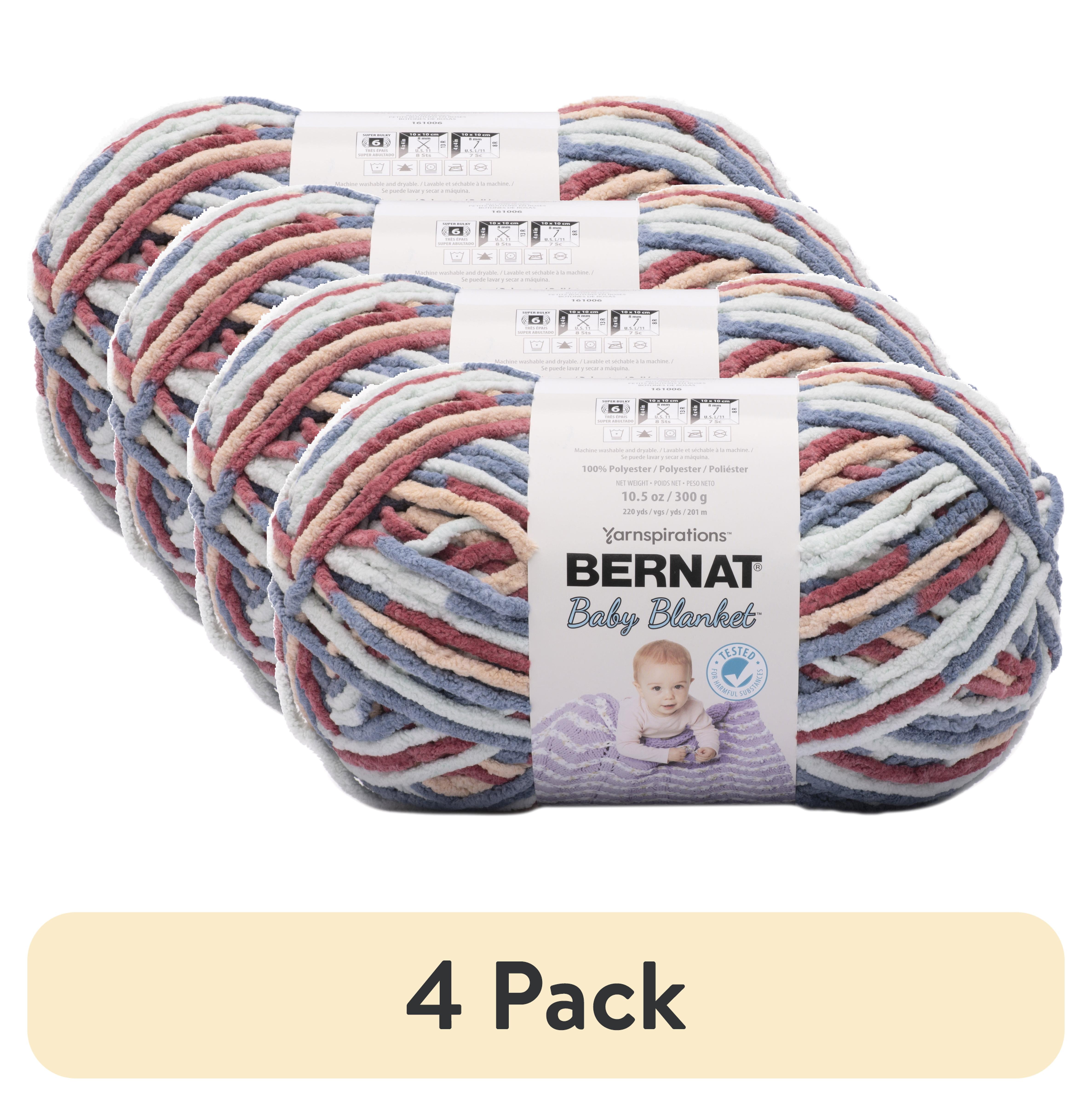 (4 pack) Bernat Baby Blanket Big Ball Yarn-Button Roses - Walmart.com