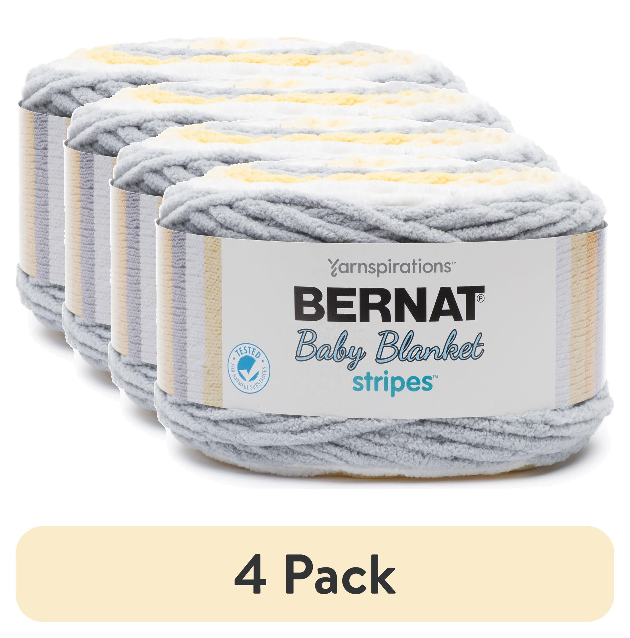 (4 pack) Bernat Baby Blanket Stripes Super Bulky 100% Polyester ...