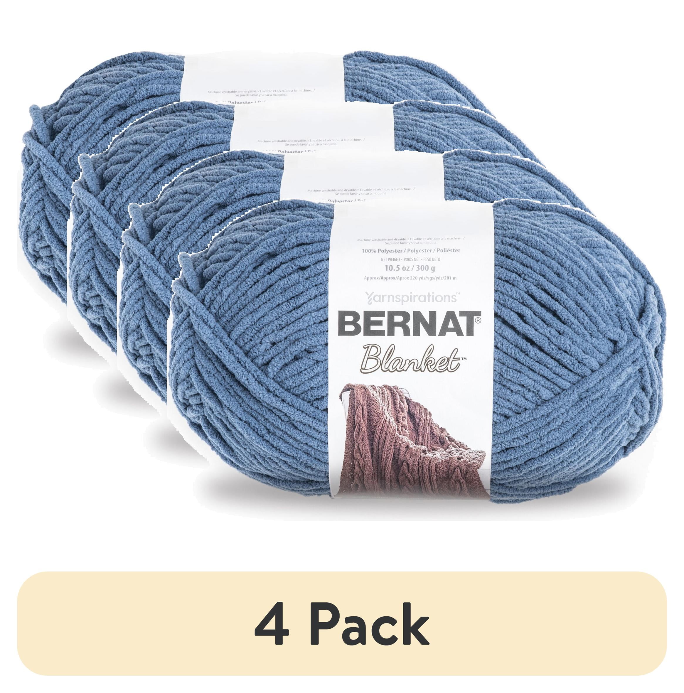 (4 pack) Bernat® Blanket™ #6 Super Bulky Polyester Yarn, Country Blue ...