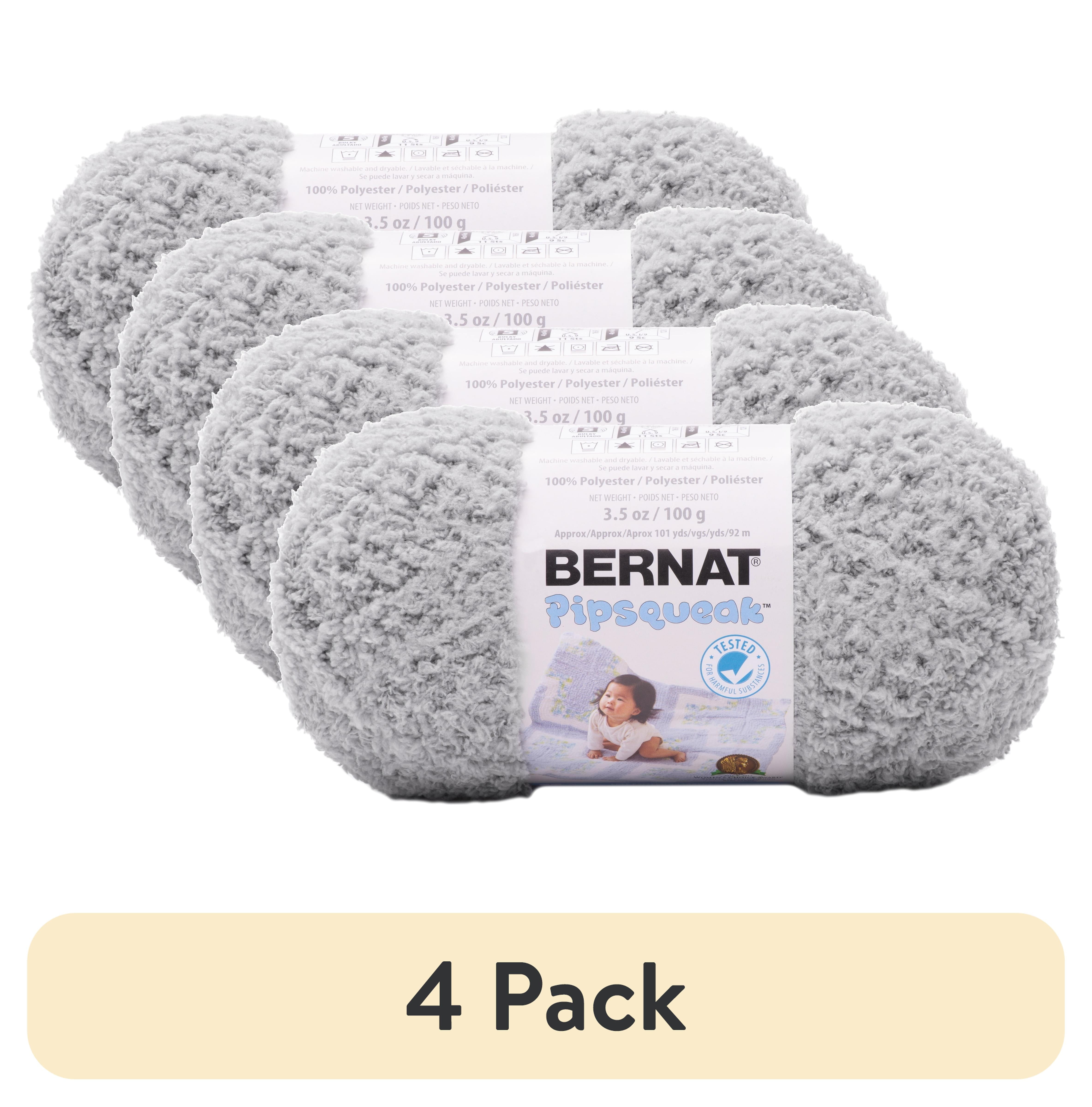 (4 pack) Bernat Pipsqueak Yarn-Elephant Gray - Walmart.com