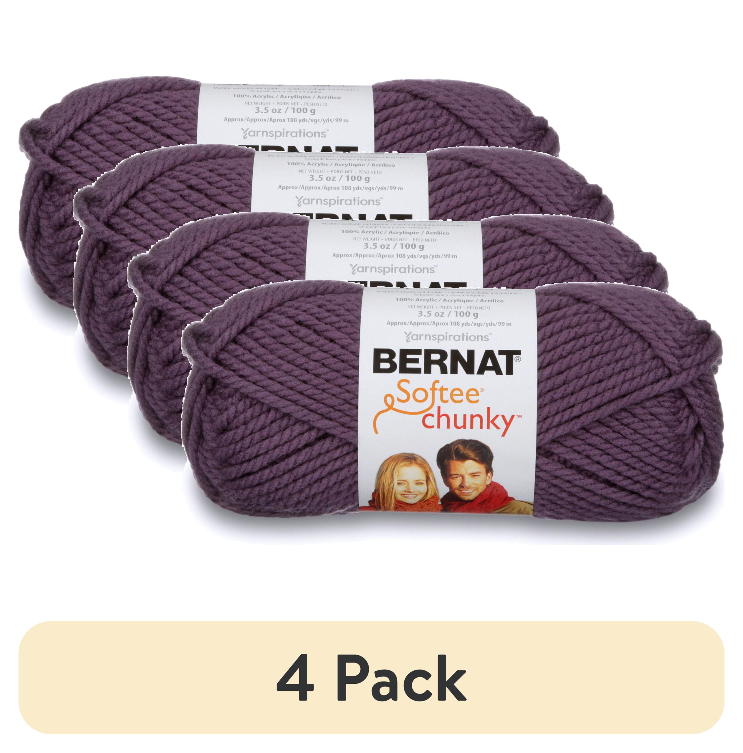 (4 pack) Bernat® Softee® Chunky™ #6 Super Bulky Acrylic Yarn, Dark ...