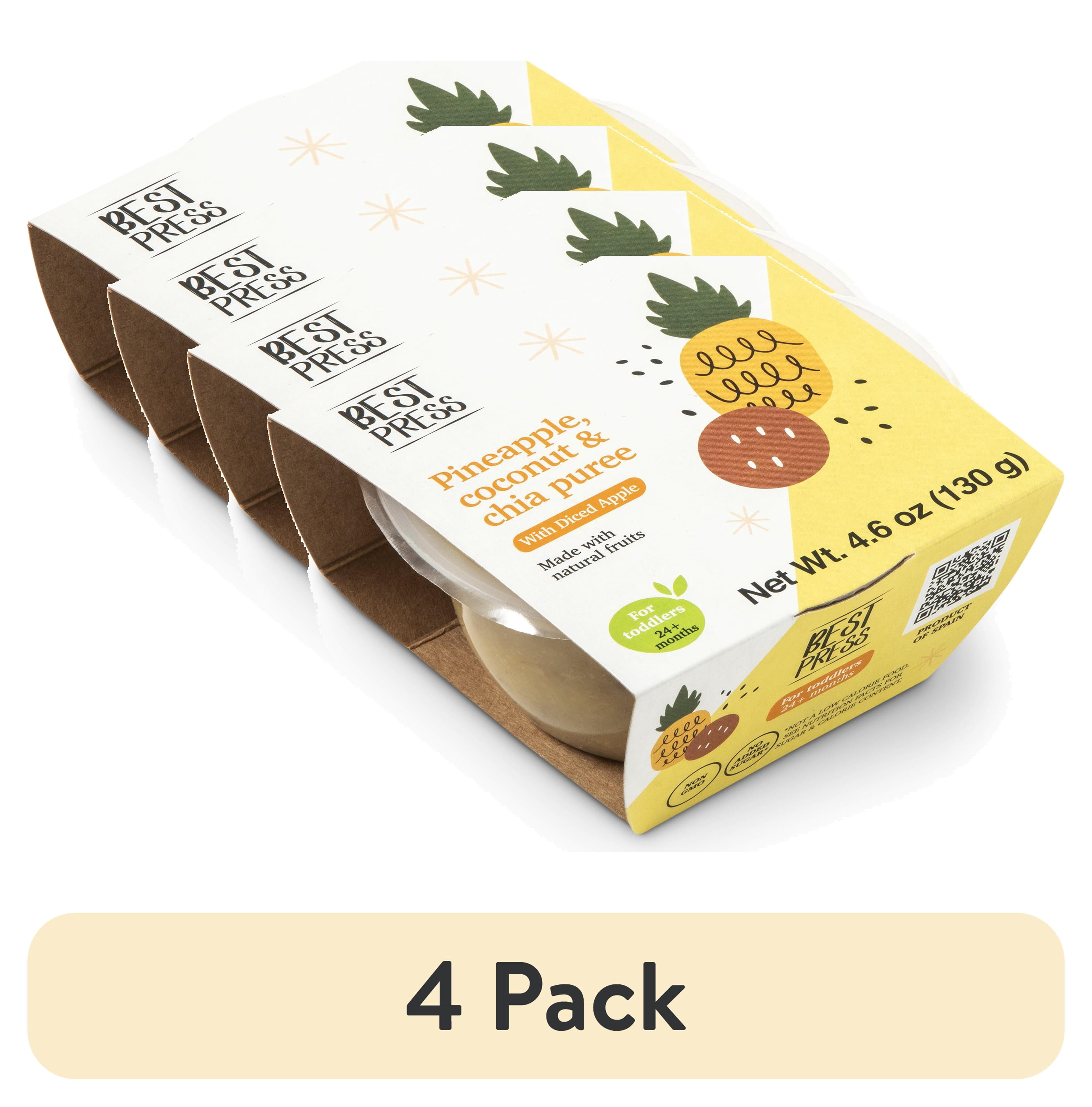 (4 pack) Best Press, Texture Tubs, Toddler Food , Apple, Banana ...