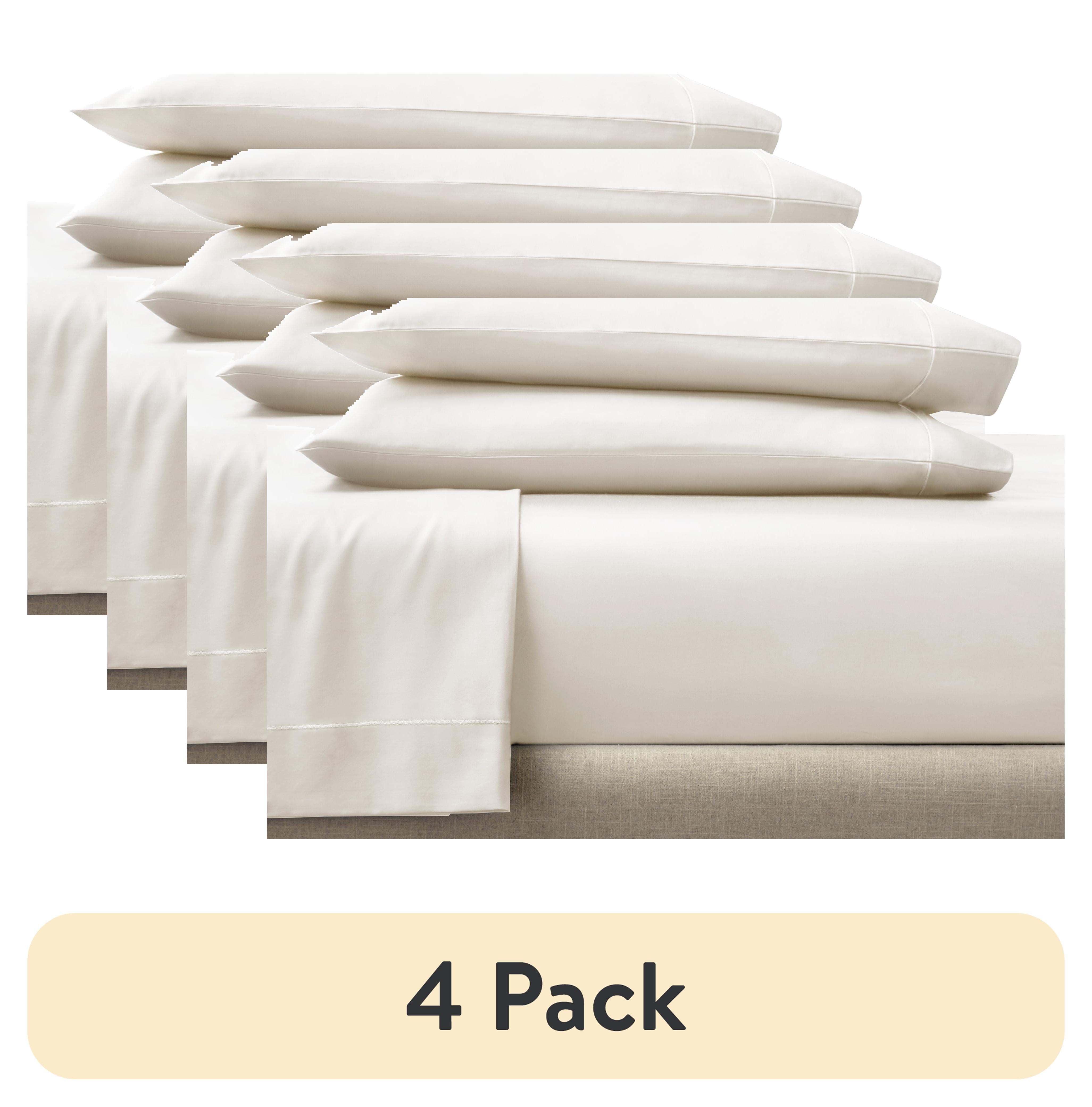 (4 pack) Better Homes & Gardens 4-Piece 400 Thread Count Vanilla Dream ...