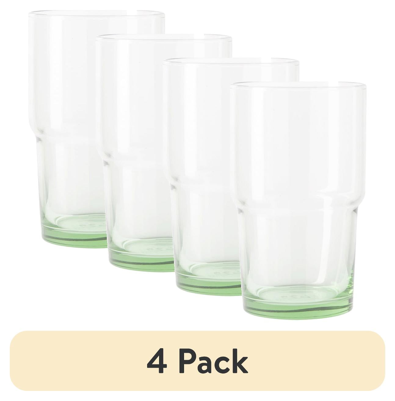 Free Shipping! Better Homes & Gardens Clear Green Glassware Set, 8 Pack ...