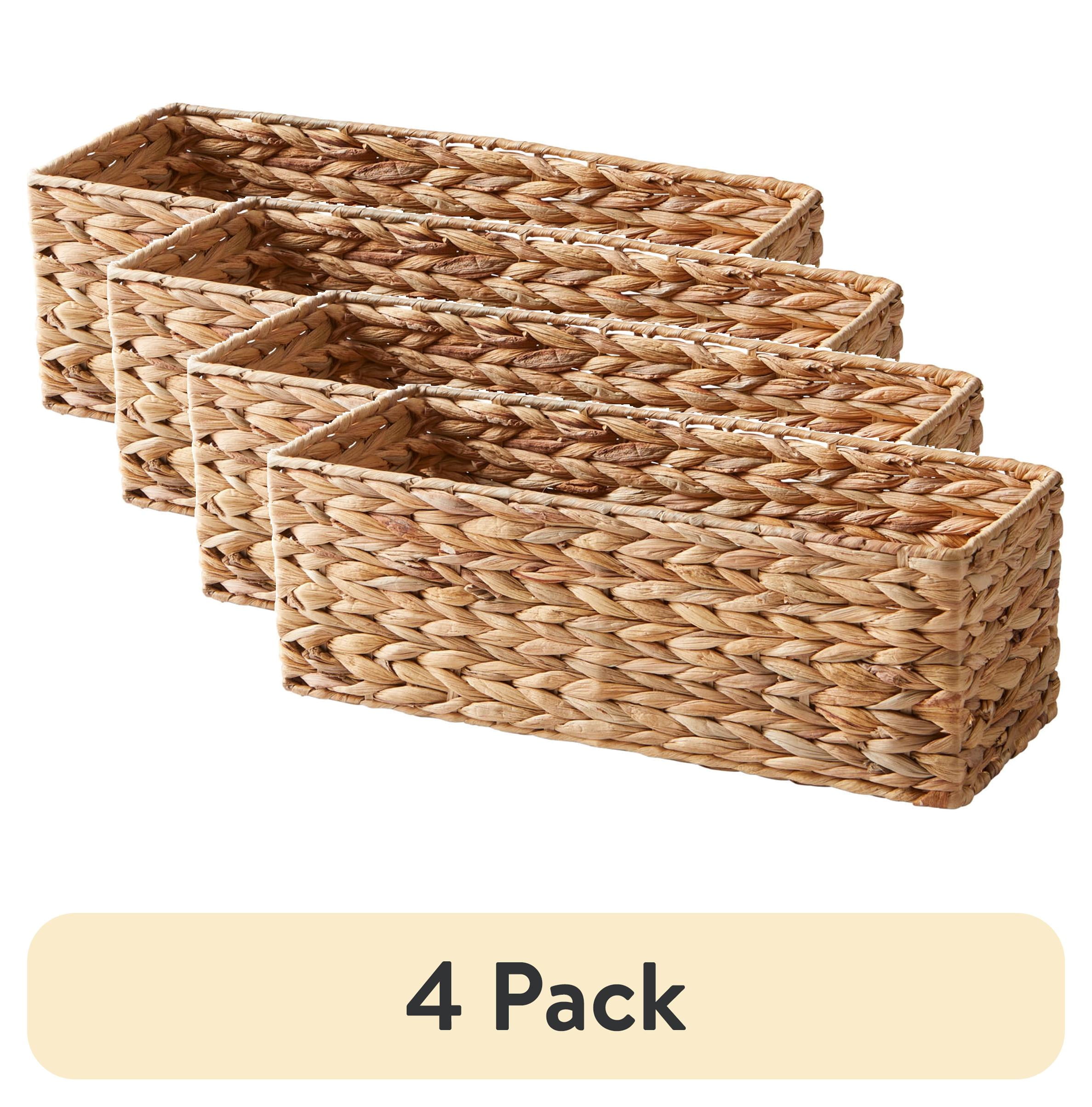 (4 pack) Better Homes & Gardens Brown Hyacinth Organizer Basket ...