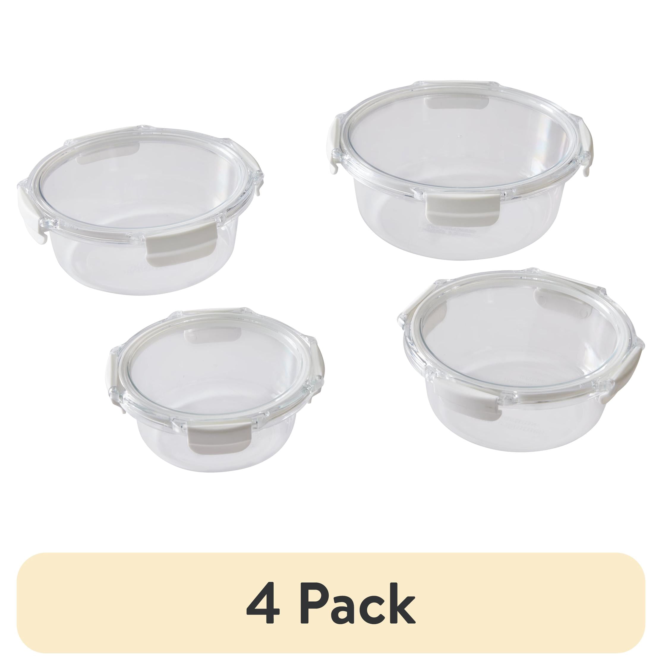 (4 pack) Better Homes & Gardens Round Tritan Food Storage Container ...