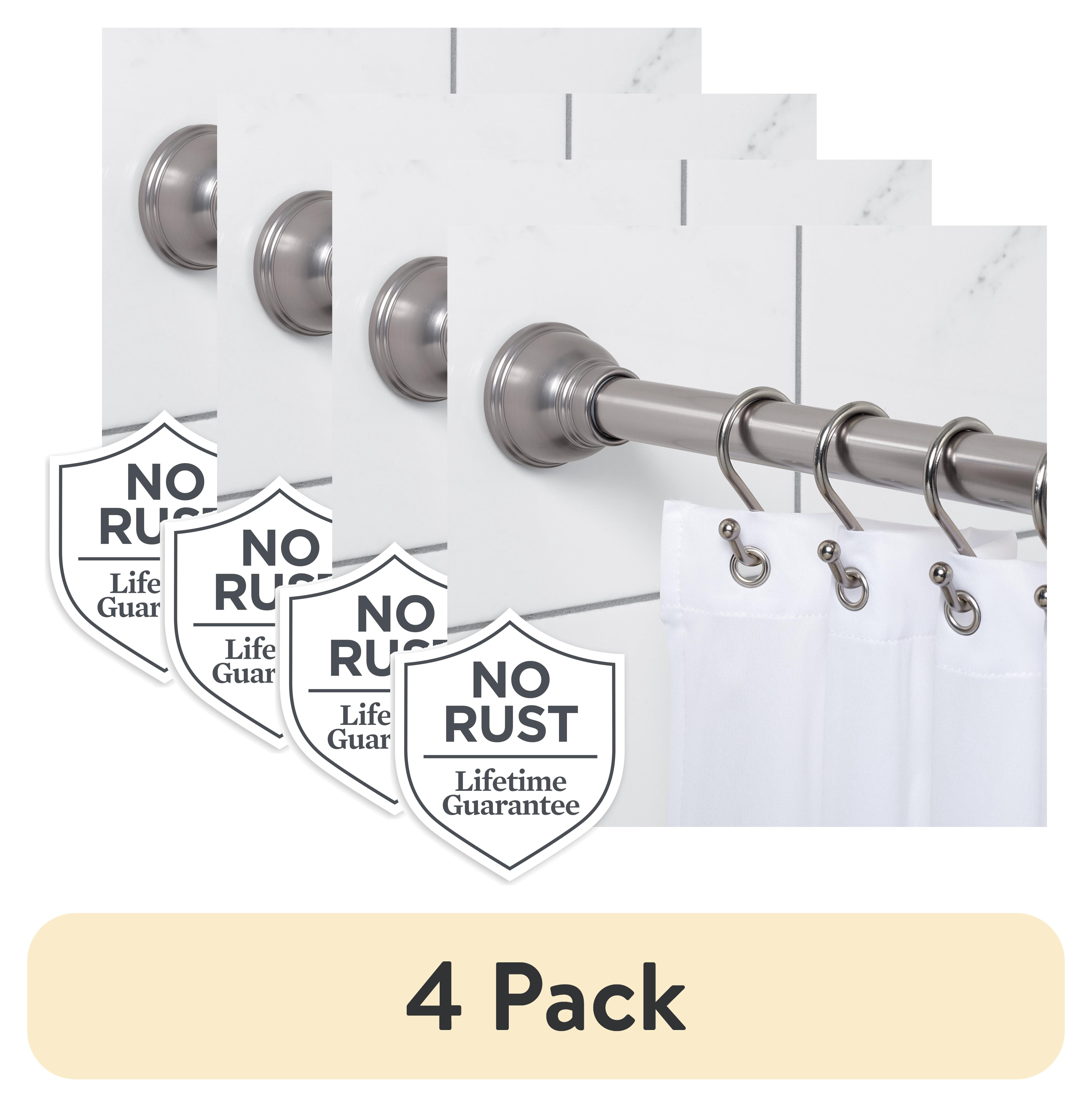 (4 pack) Better Homes & Gardens Rustproof Aluminum Brushed Nickel ...