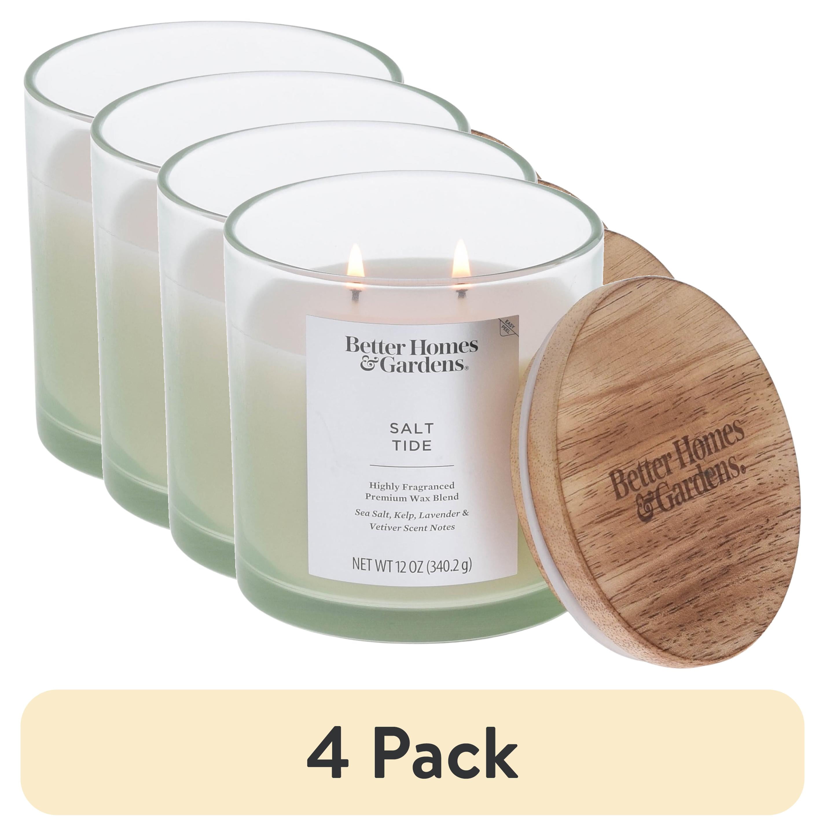 (4 pack) Better Homes & Gardens Salt Tide Scented 2-Wick Ombre Jar ...