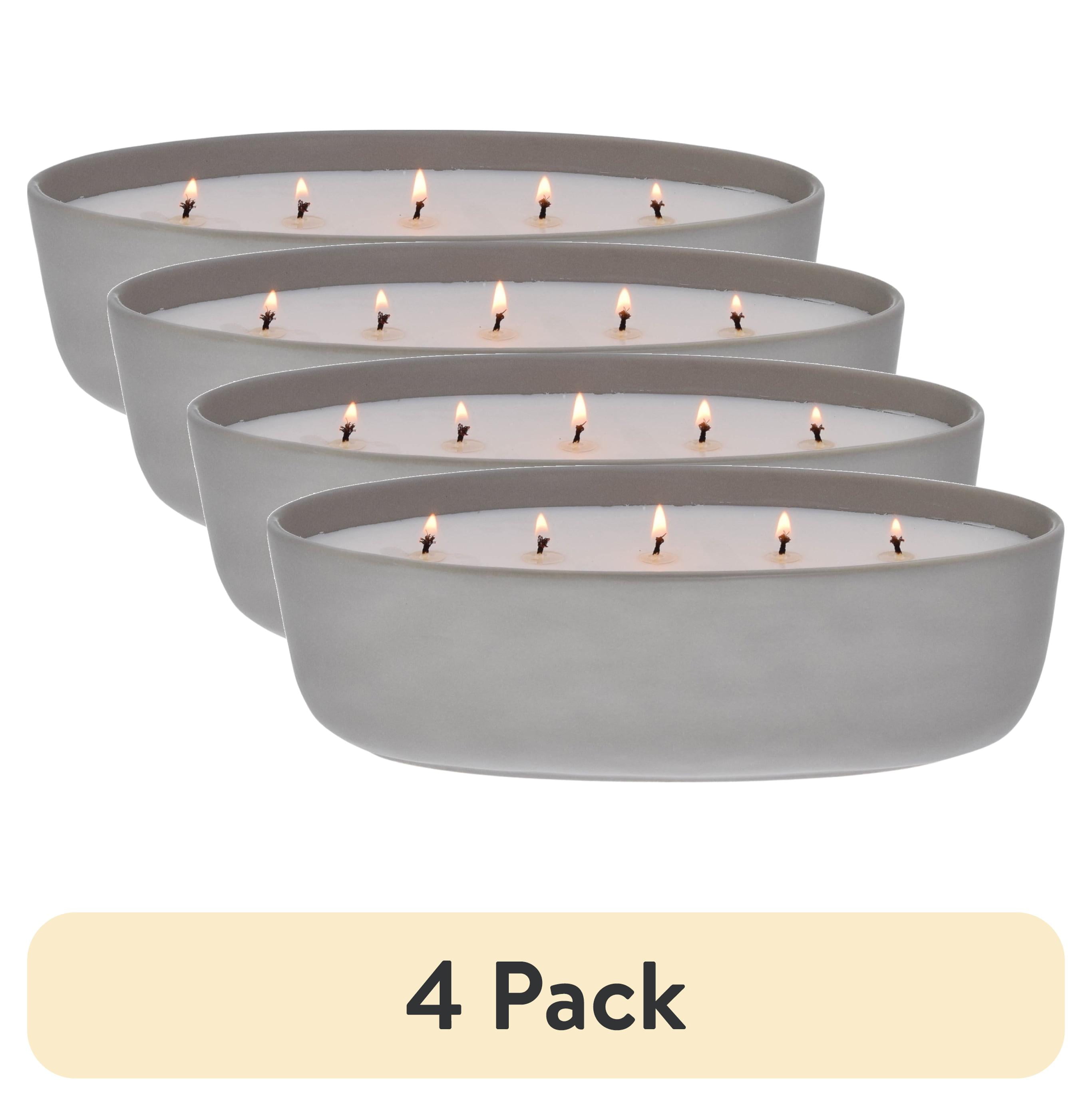 (4 pack) Better Homes and Gardens 5-Wick 40.5 oz Ceramic Candle, Salted ...
