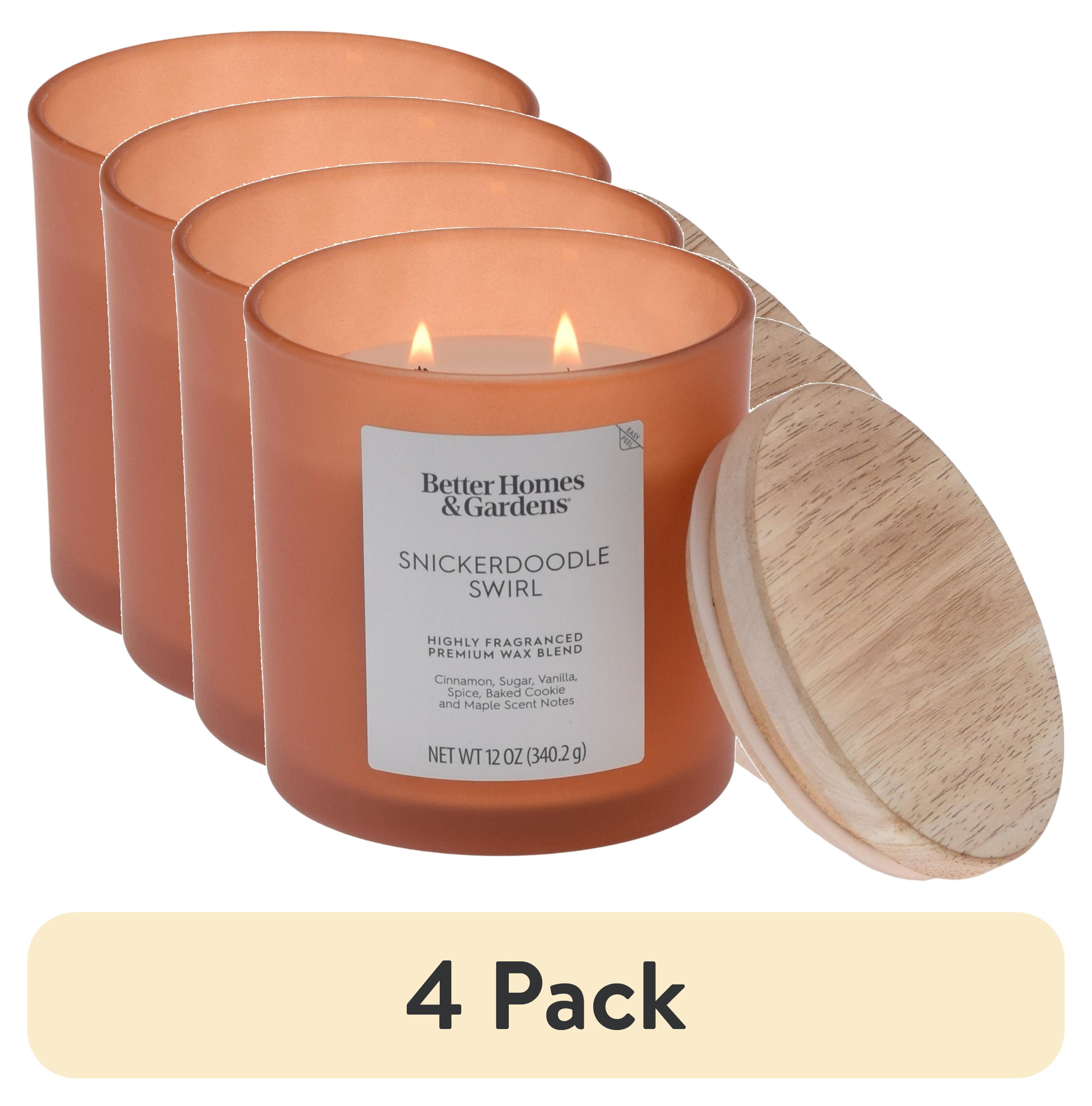 (4 pack) Better Homes and Gardens Snickerdoodle Swirl Scented 2-Wick ...