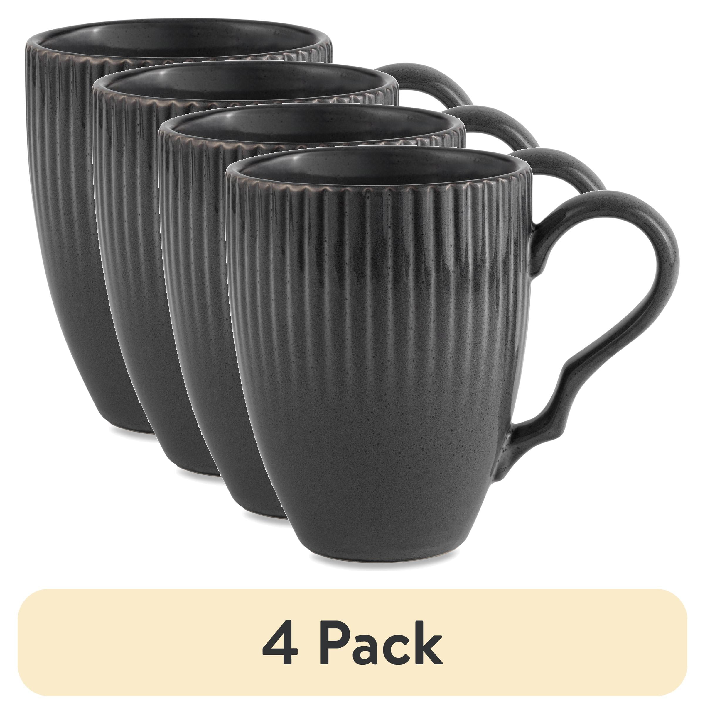 (4 pack) Better Homes & Gardens 13 fl oz Sawyer Grey Ceramic Mug ...
