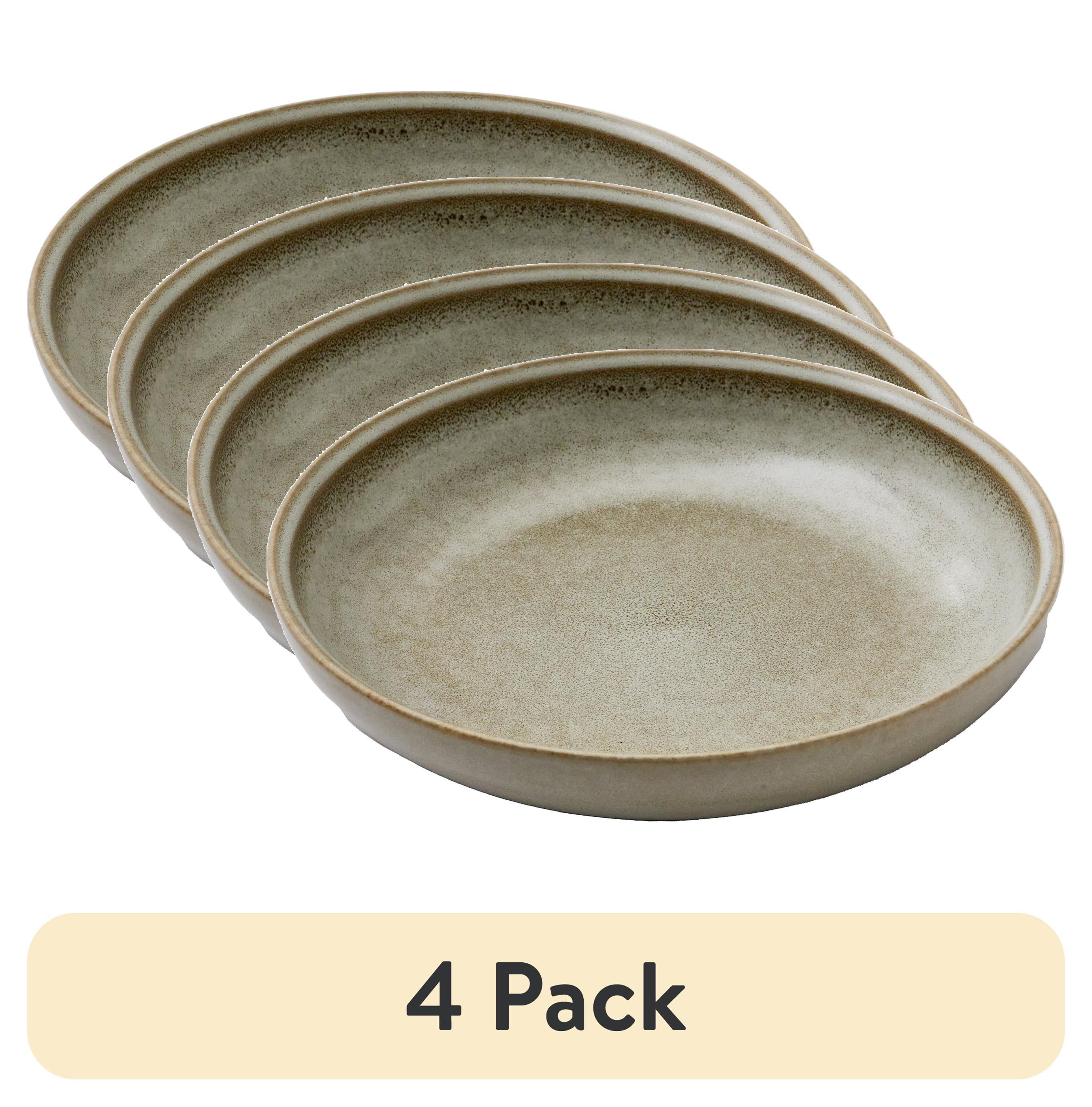 (4 pack) Better Homes and Gardens Banks Cream 8.9-inch Stoneware Dinner ...