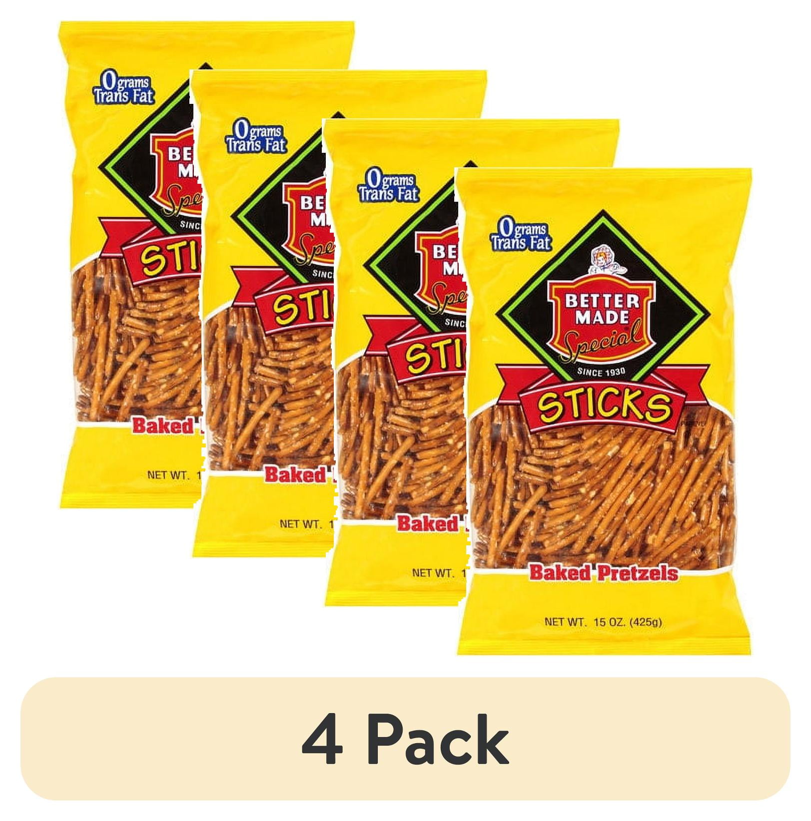 (4 pack) Better Made Special Sticks Baked Pretzels, 15 Oz. - Walmart.com