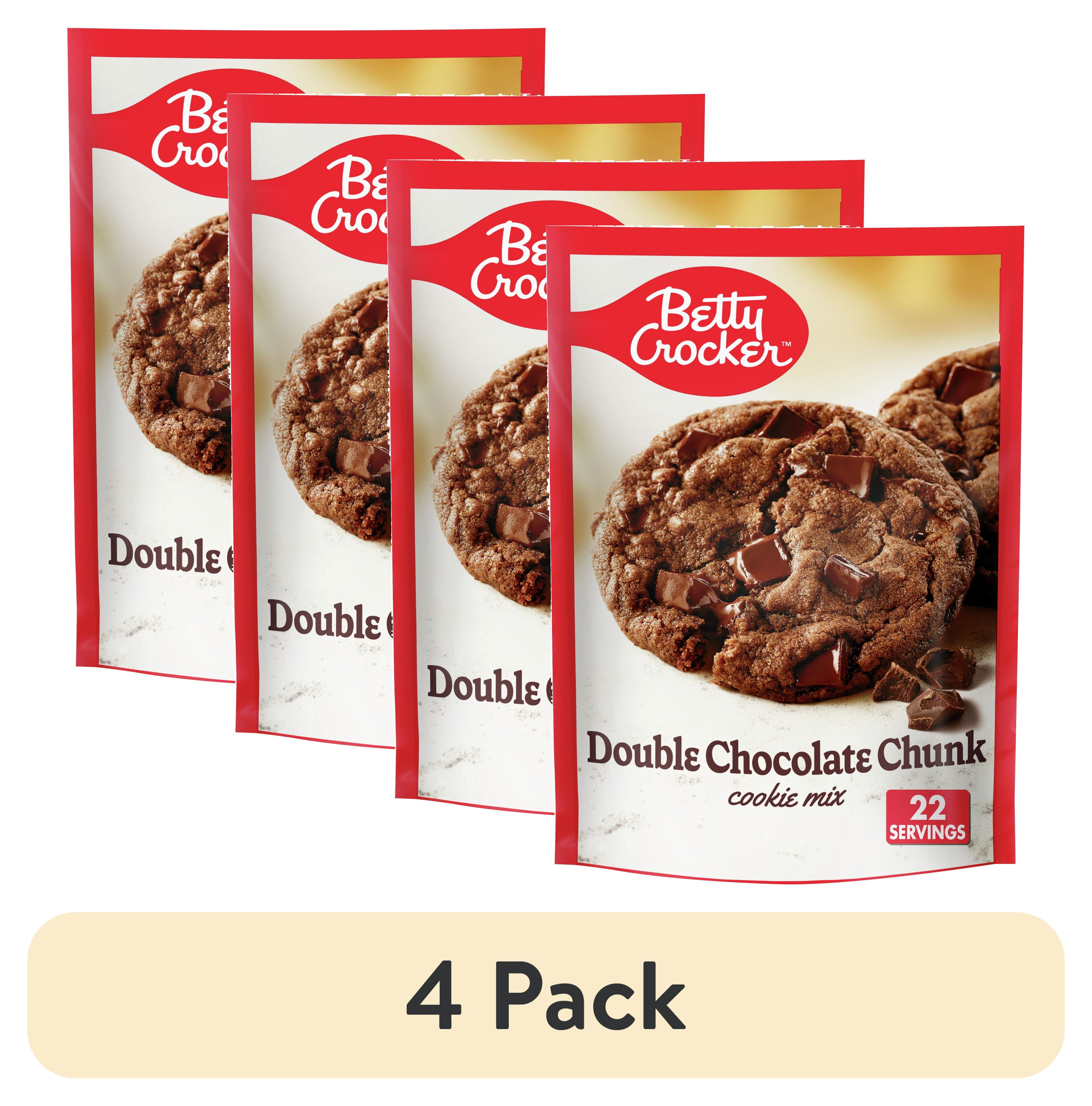 (4 pack) Betty Crocker Double Chocolate Chunk Cookies, Cookie Baking ...