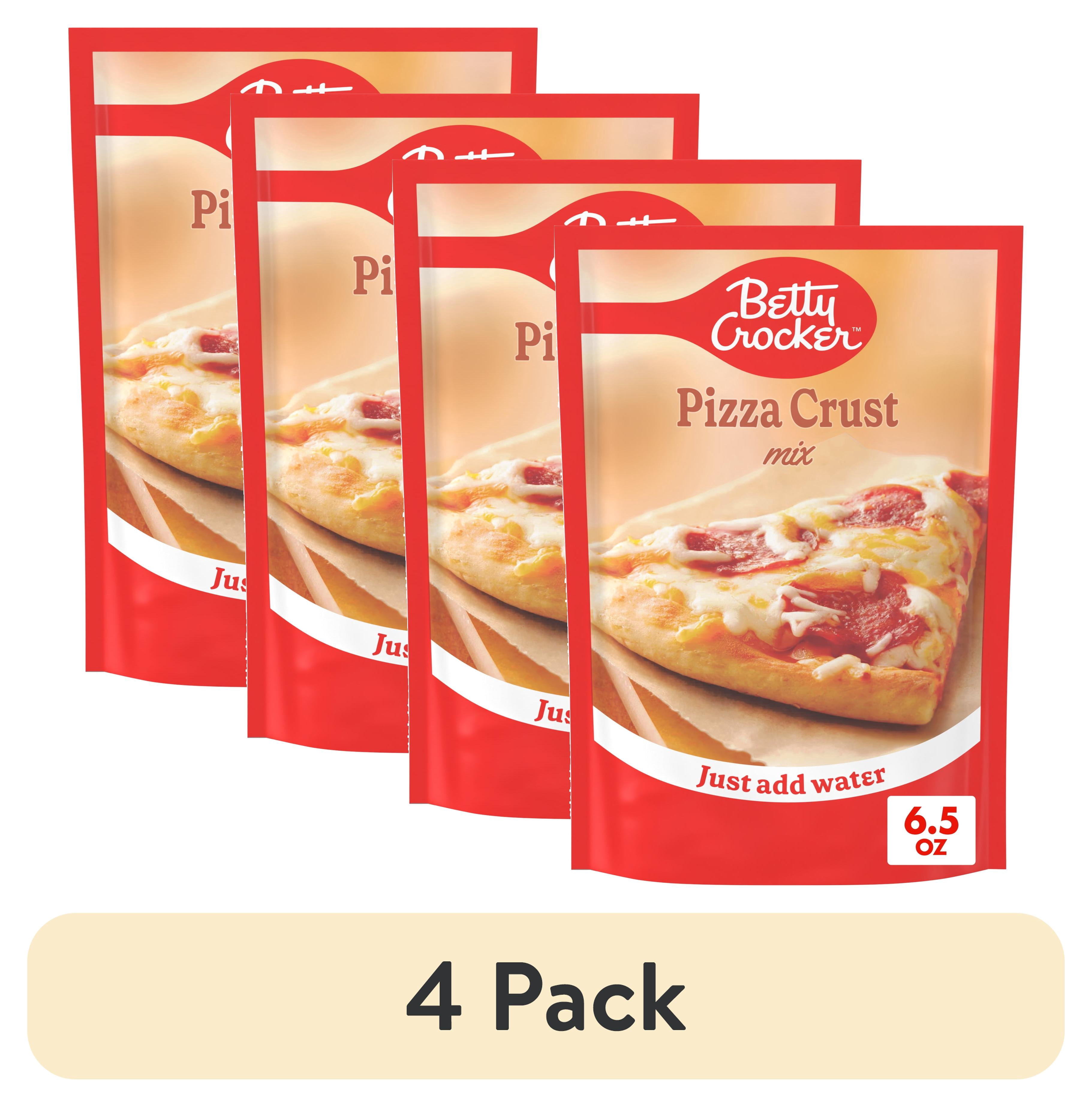 (4 pack) Betty Crocker Pizza Crust Mix, Makes One 12-inch Crust, 6.5 oz ...