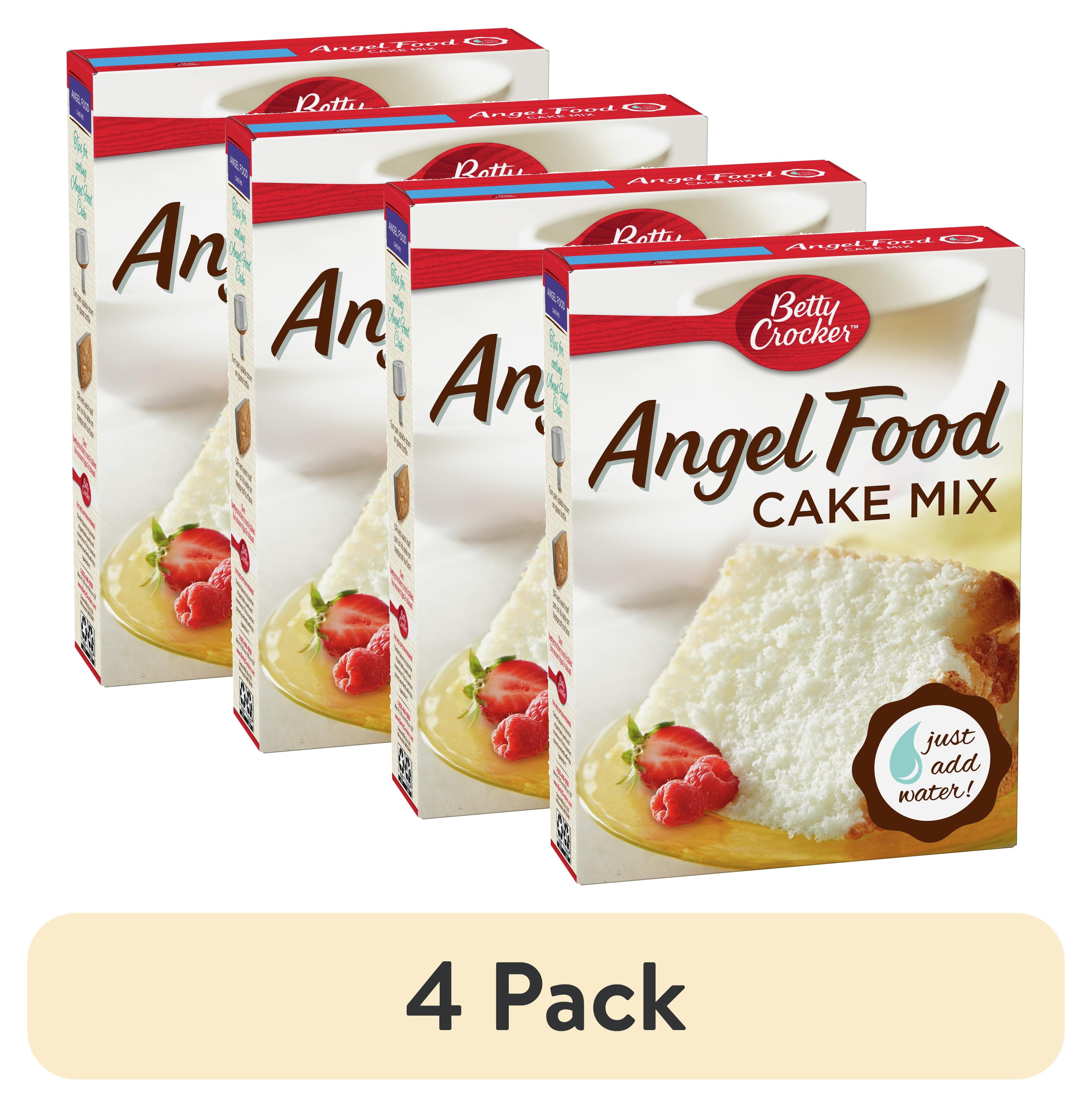 (4 pack) Betty Crocker Ready to Bake Smooth Angel Food Cake Mix, 16oz ...
