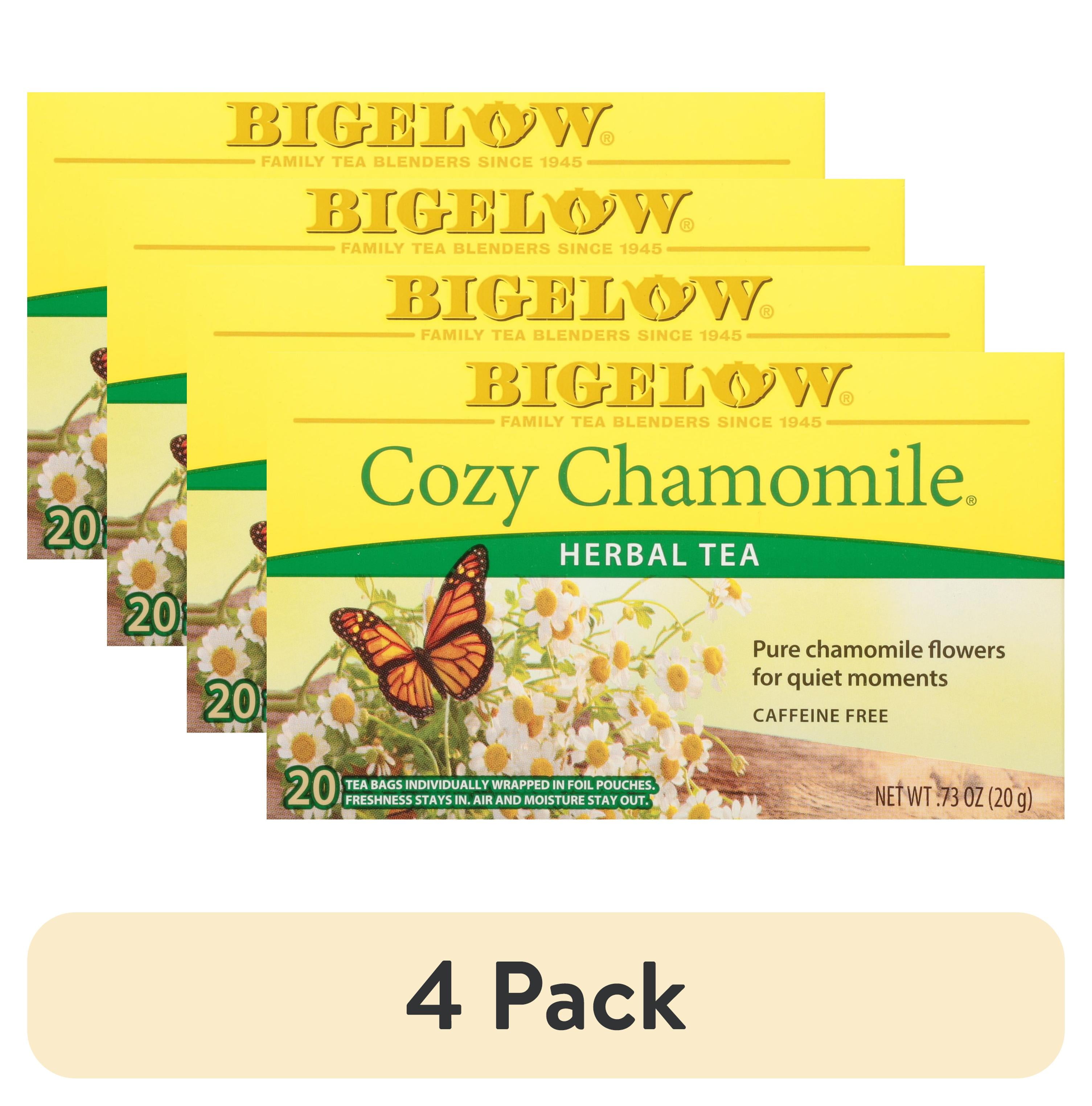 (4 pack) Bigelow Cozy Chamomile Herbal Tea Bags, 20 Count - Walmart.com