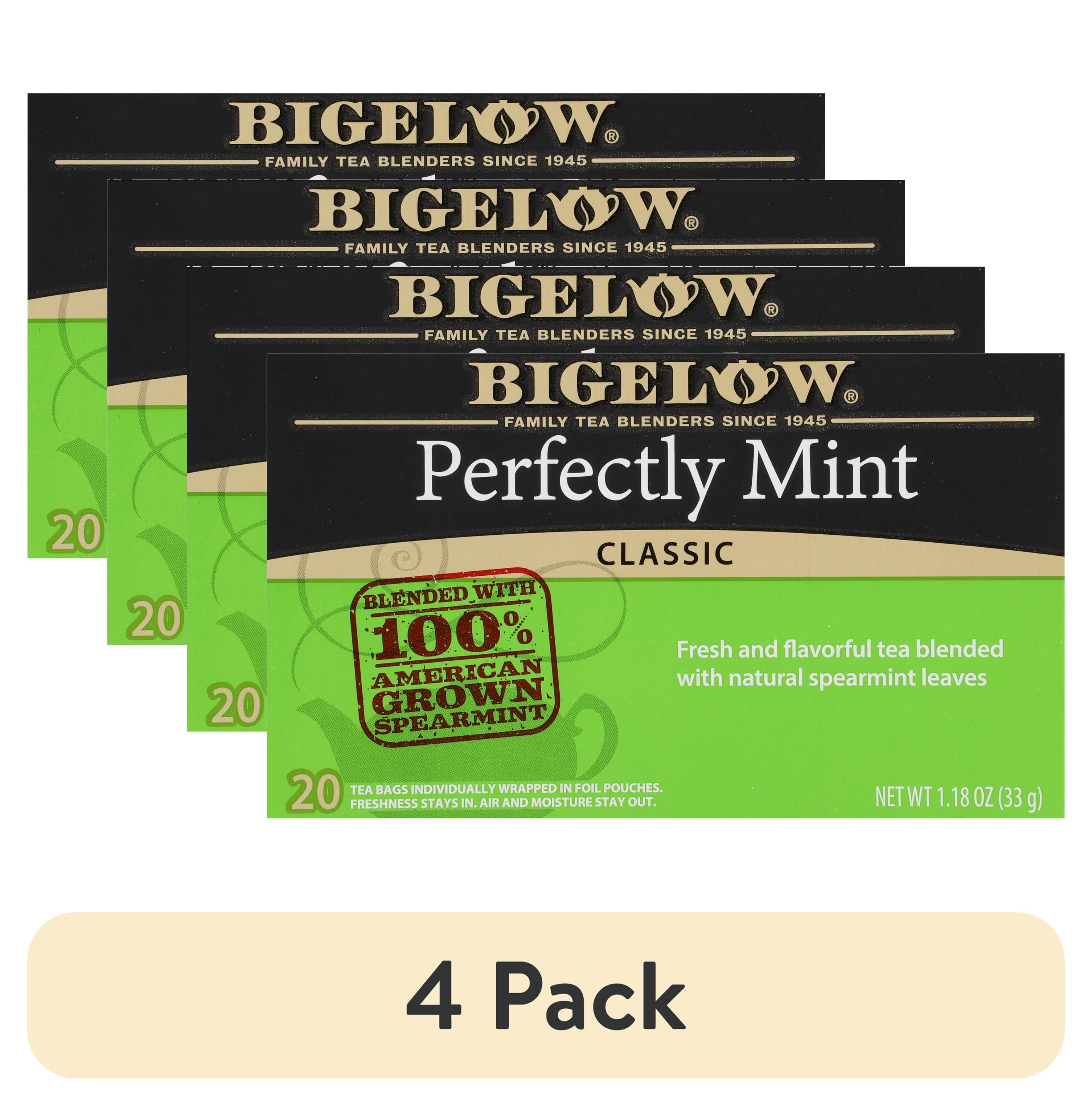 (4 pack) Bigelow Perfectly Mint, Black Tea Bags, 20 Count - Walmart.com