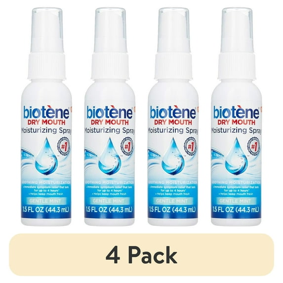 (4 pack) Biotene Dry Mouth Moisturizing Spray - 1.5 fl oz - Walmart.com