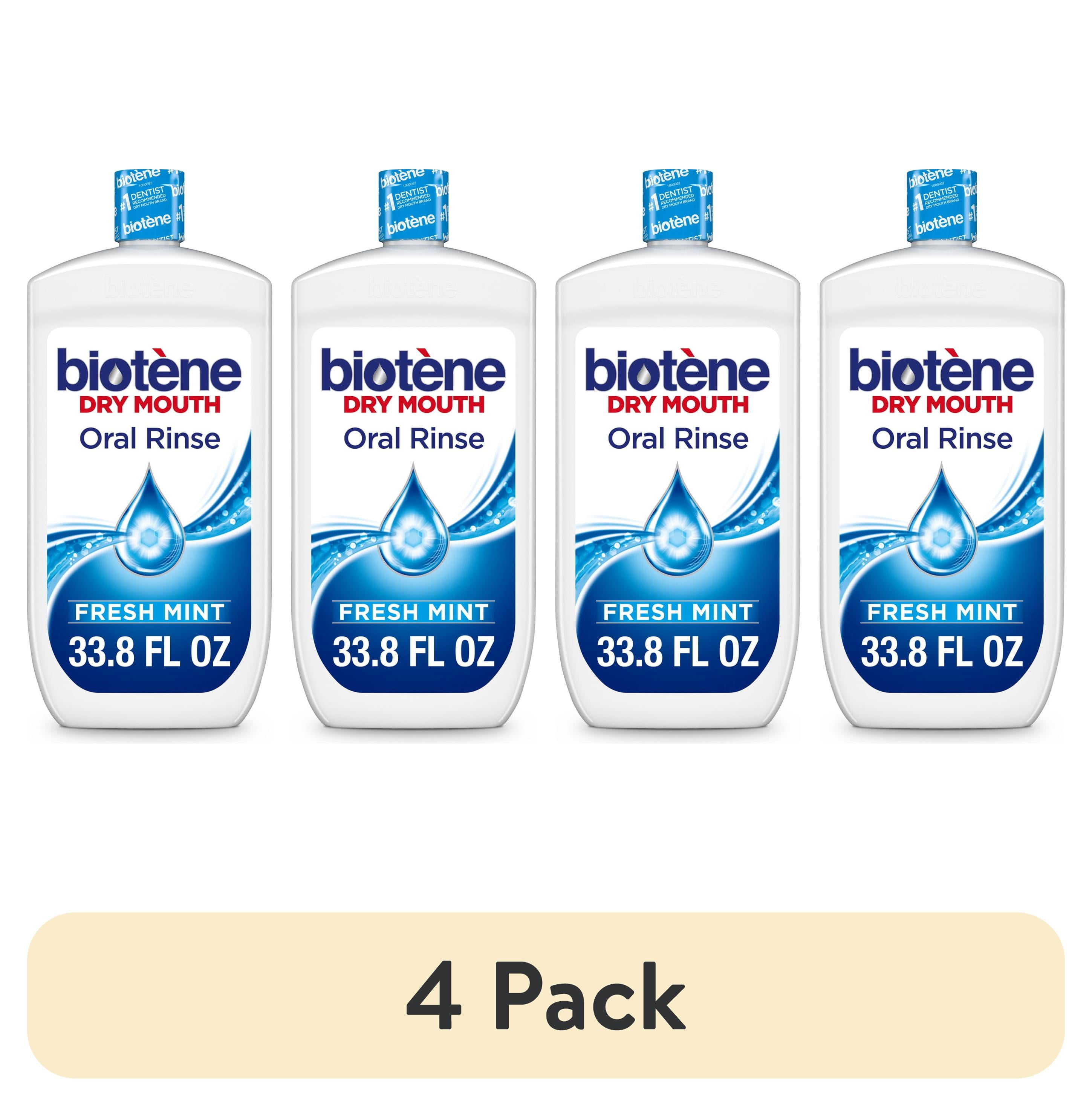 (4 pack) Biotene Moisturizing Dry Mouth Oral Rinse Mouthwash, Fresh ...