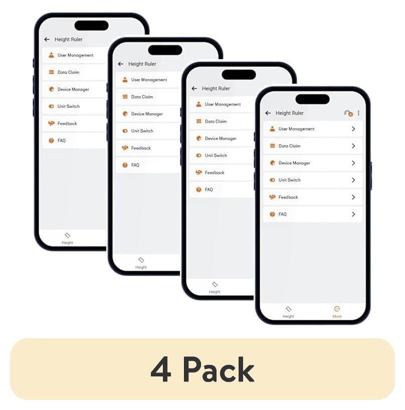 (4 pack) Bisonbody Smart Digital Height Measuring Device for Kids â ...