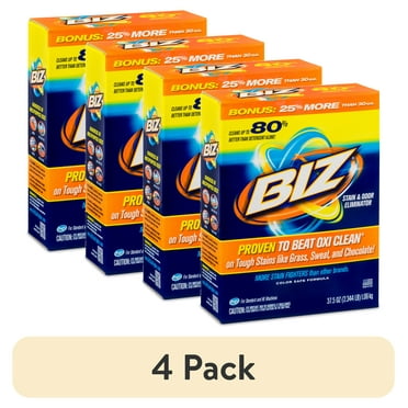 BIZ Enzyme-Based Laundry Stain and Odor Remover Booster, Sweat ...