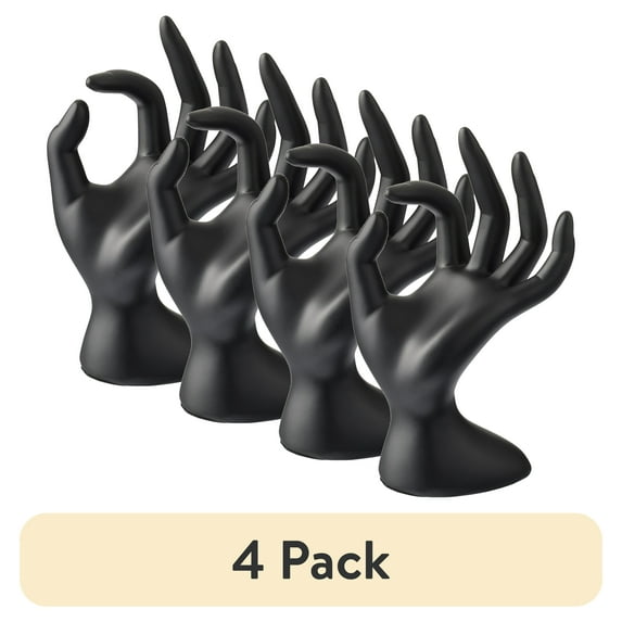 (4 pack) Black Hand Form Display by Bead Landing - Walmart.com