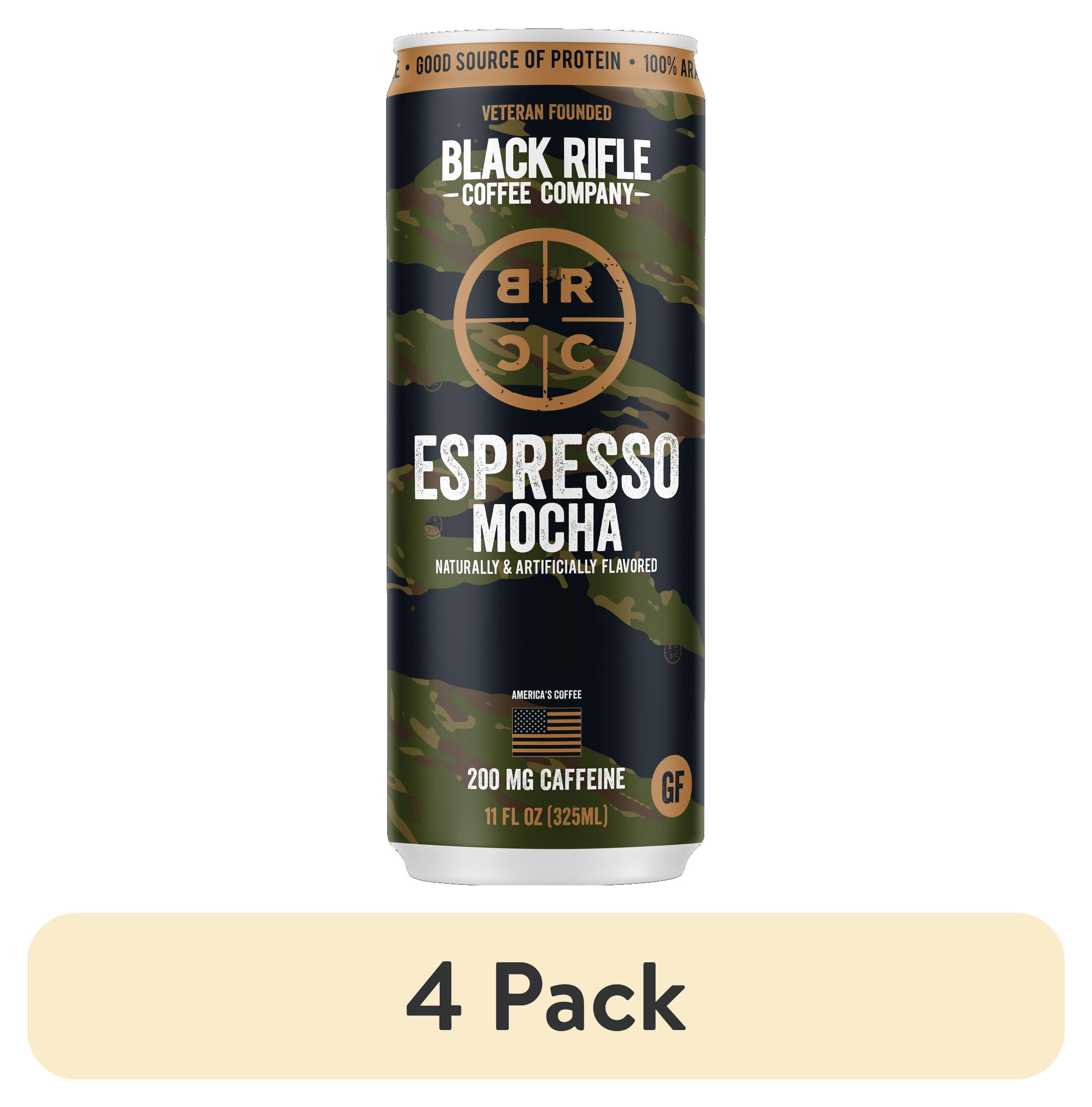 (4 pack) Black Rifle Coffee Company Iced Flavored Espresso Mocha, Ready ...