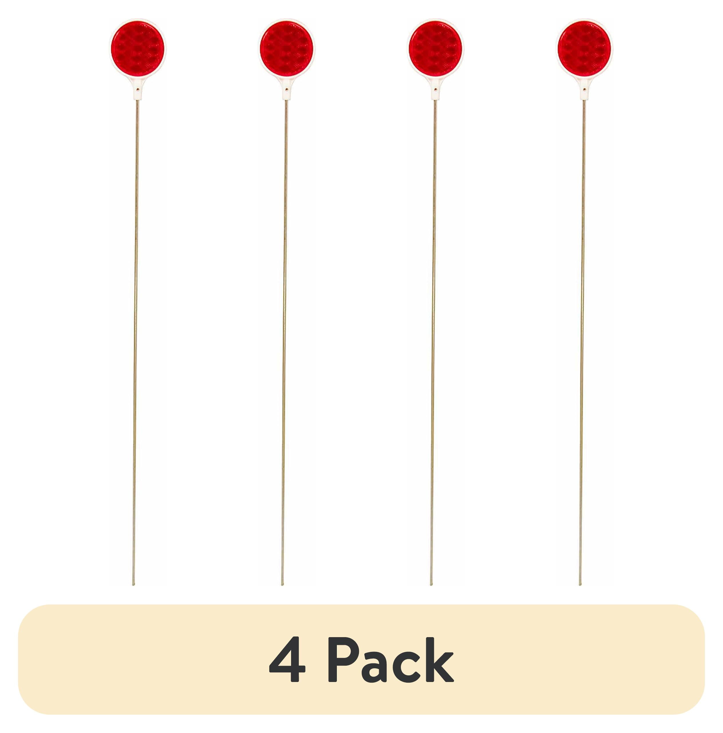 (4 pack) Blazer 36in Red Reflective Driveway Marker with Metal Post ...