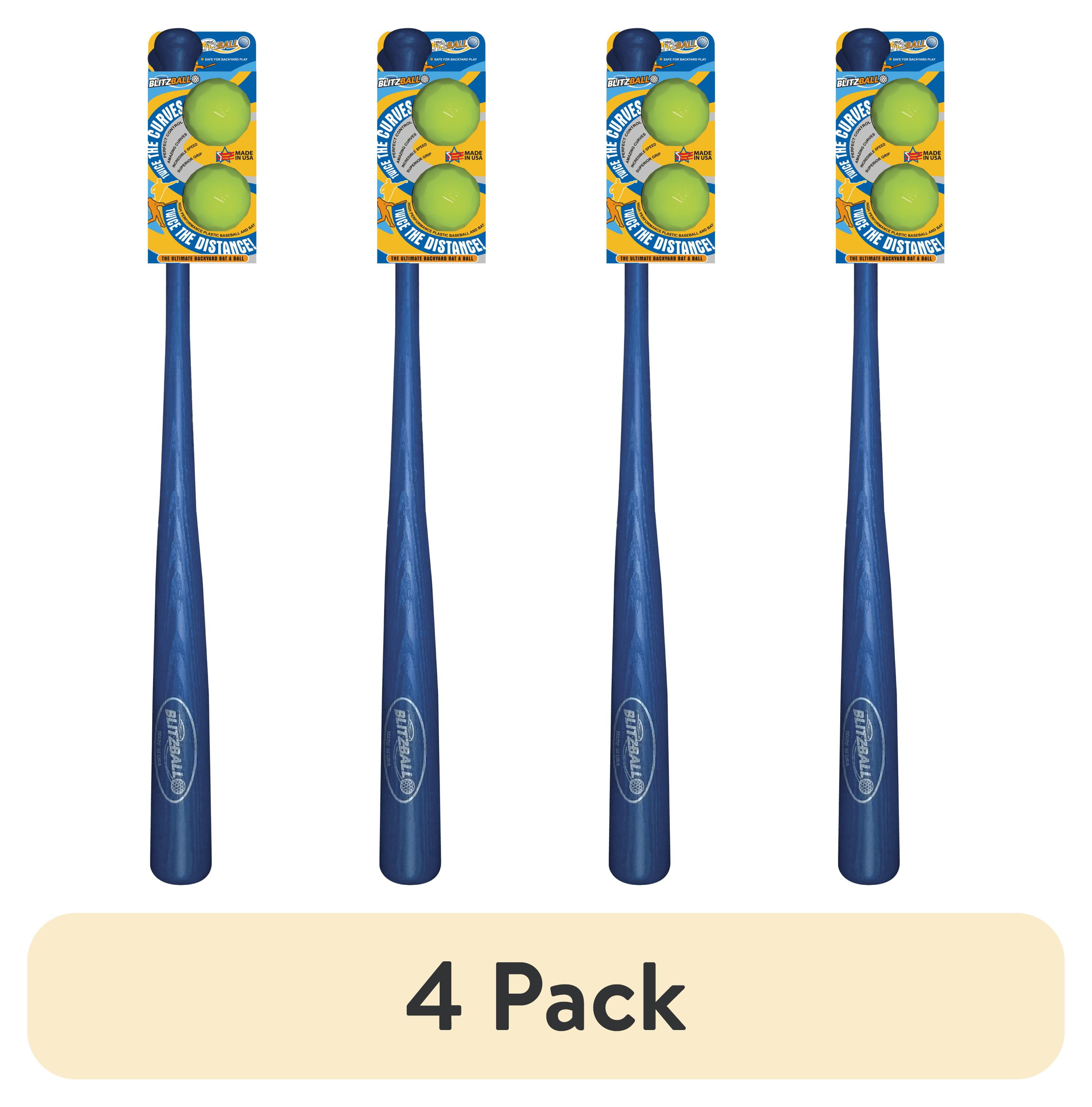 (4 pack) Blitzball Plastic Bat and 2 Ball Combo Set – Backyard Baseball ...