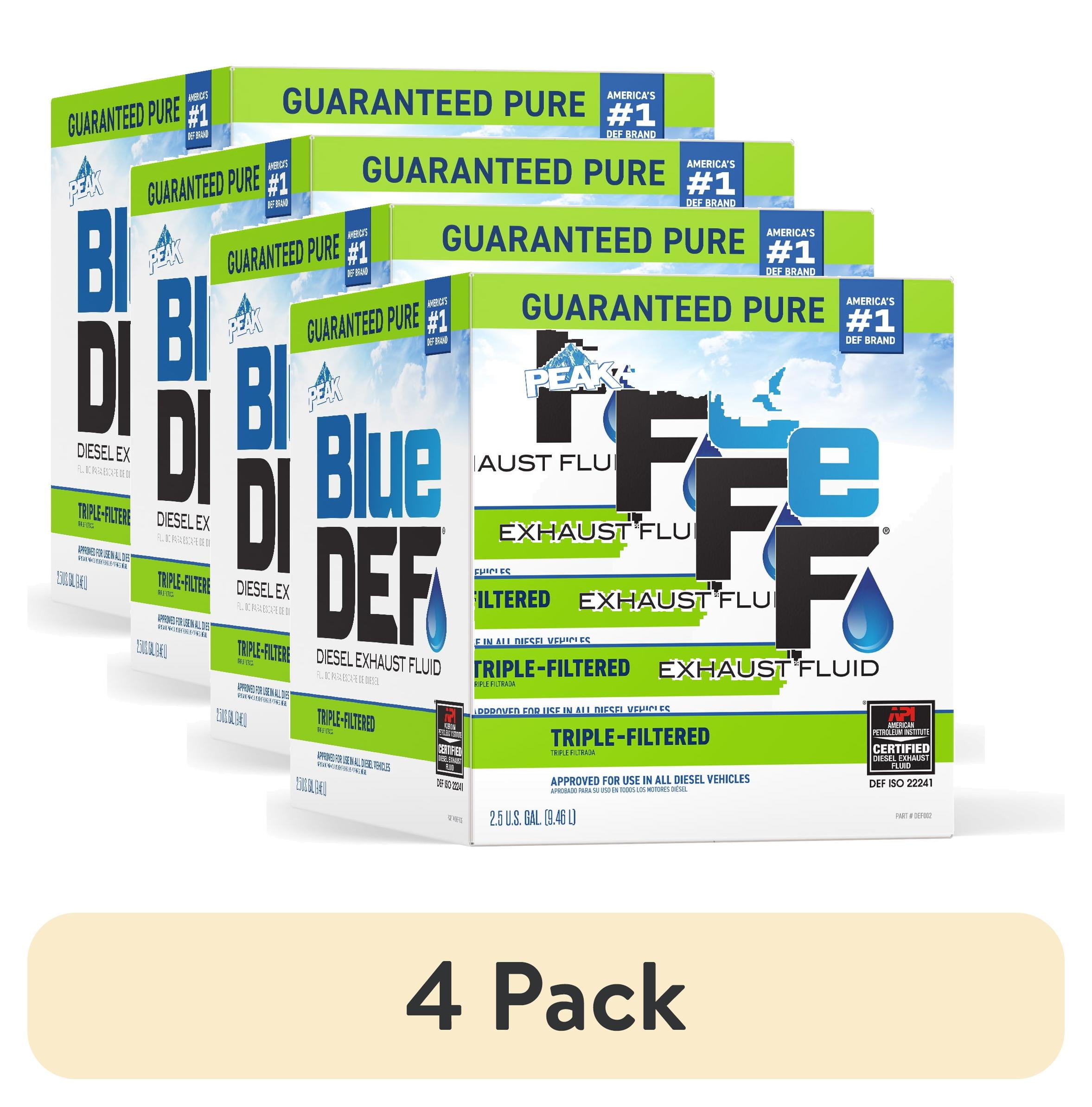 (4 pack) BlueDEF Diesel Exhaust Fluid 2.5 Gal Box - for Diesel Vehicles ...