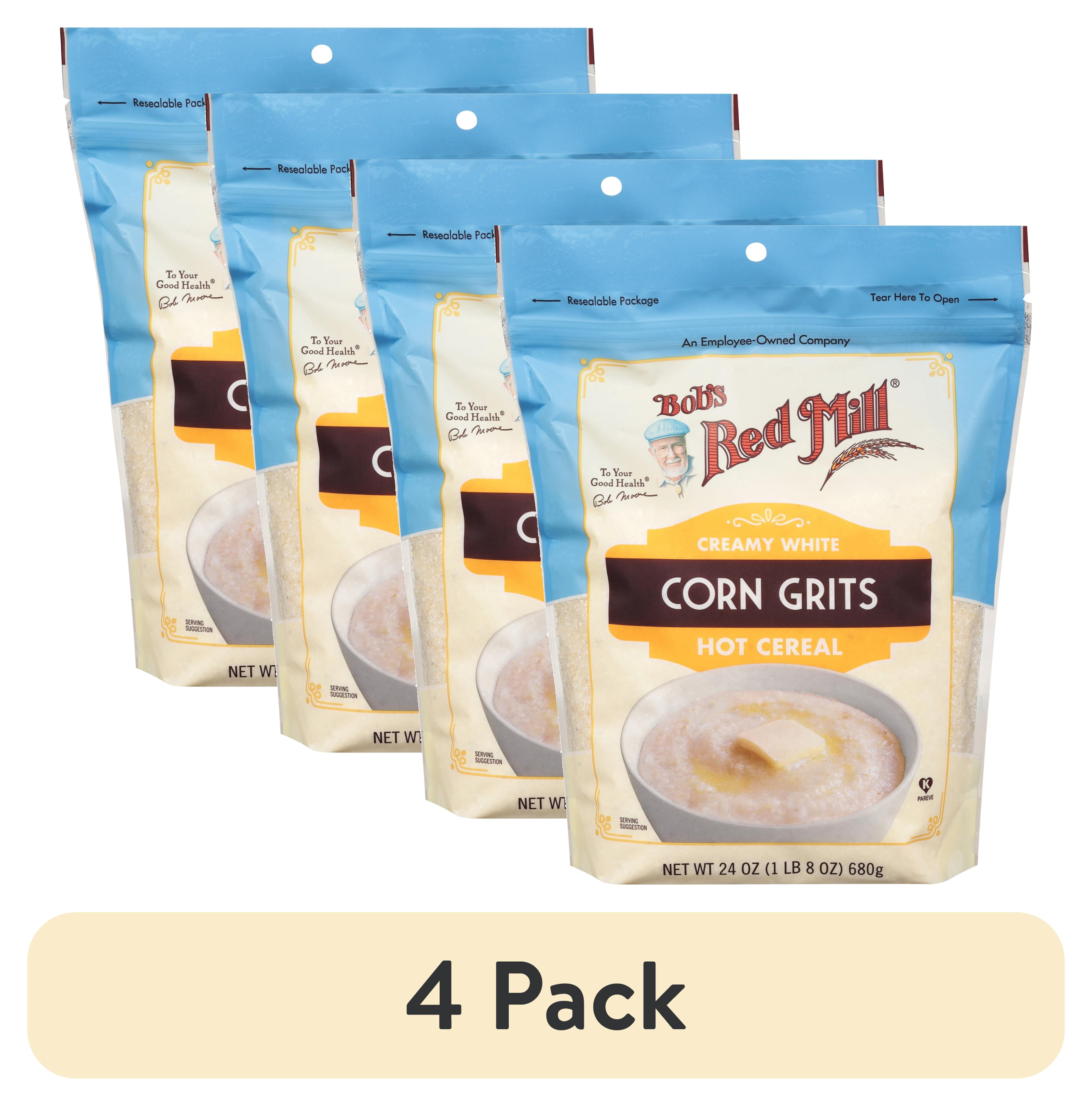 (4 pack) Bob's Red Mill Creamy White Corn Grits Hot Cereal, Ready-to ...