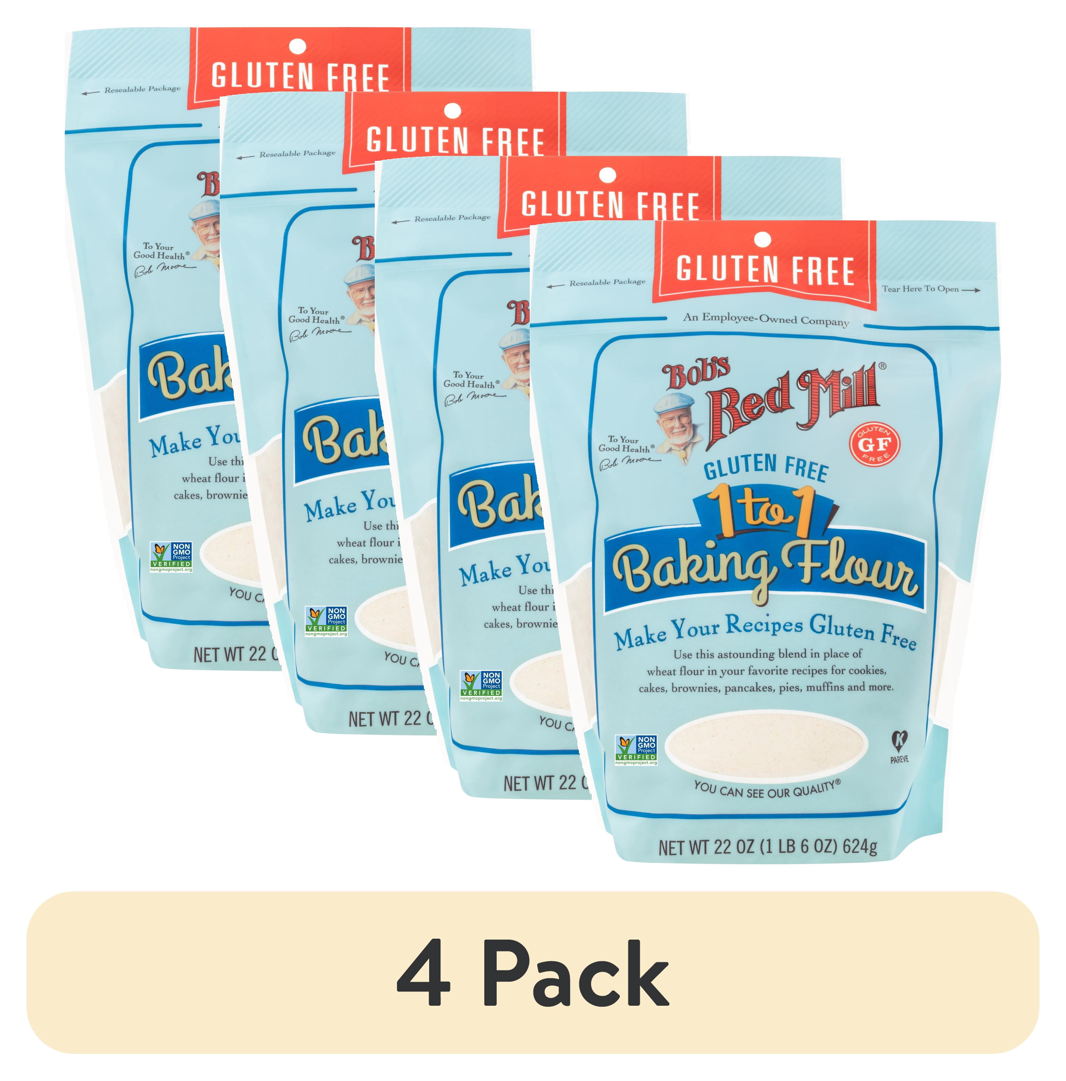 (4 pack) Bob's Red Mill Gluten Free 1-to-1 Baking Flour, 22 oz Shelf ...