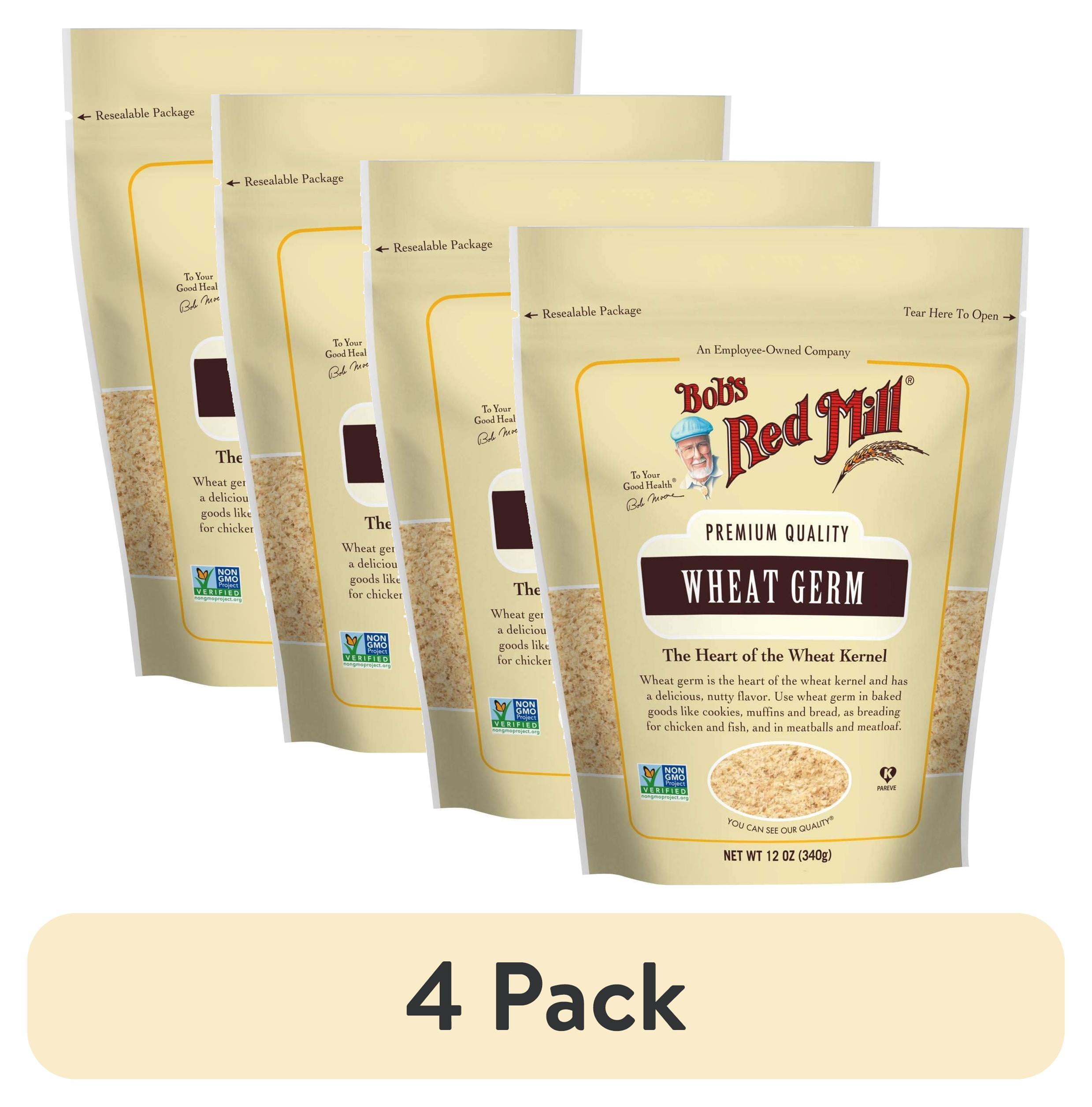 (4 pack) Bob's Red Mill Nutty Wheat Flours Cereal Wheat Germ - 12 Oz ...