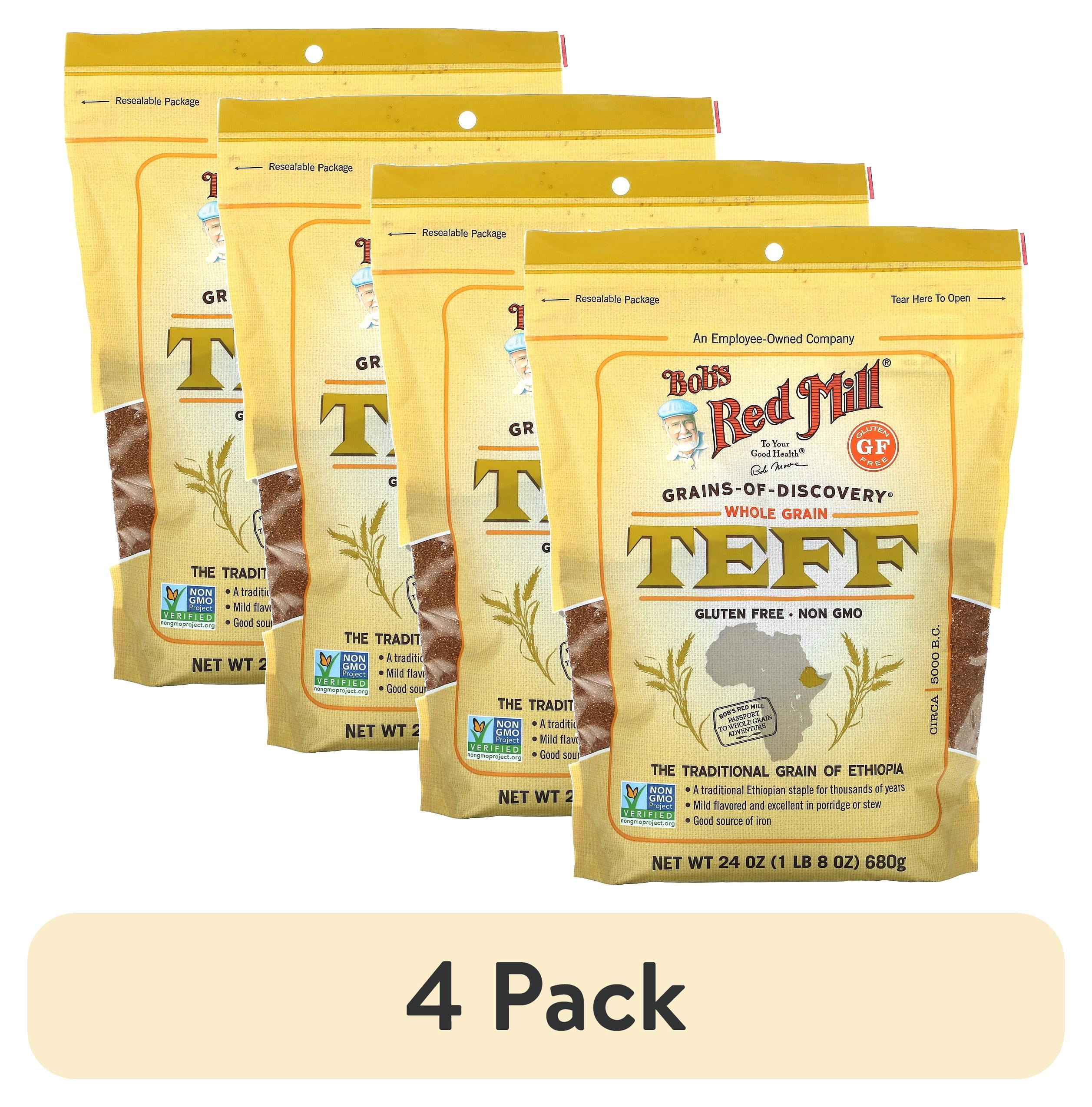 (4 pack) Bob's Red Mill Whole Grain Teff 24 oz - Walmart.com