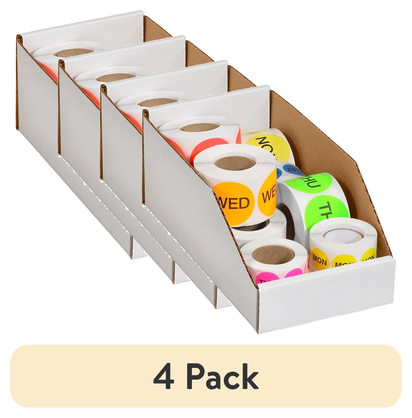 (4 pack) Box Partners Open Top Bin Boxes 4