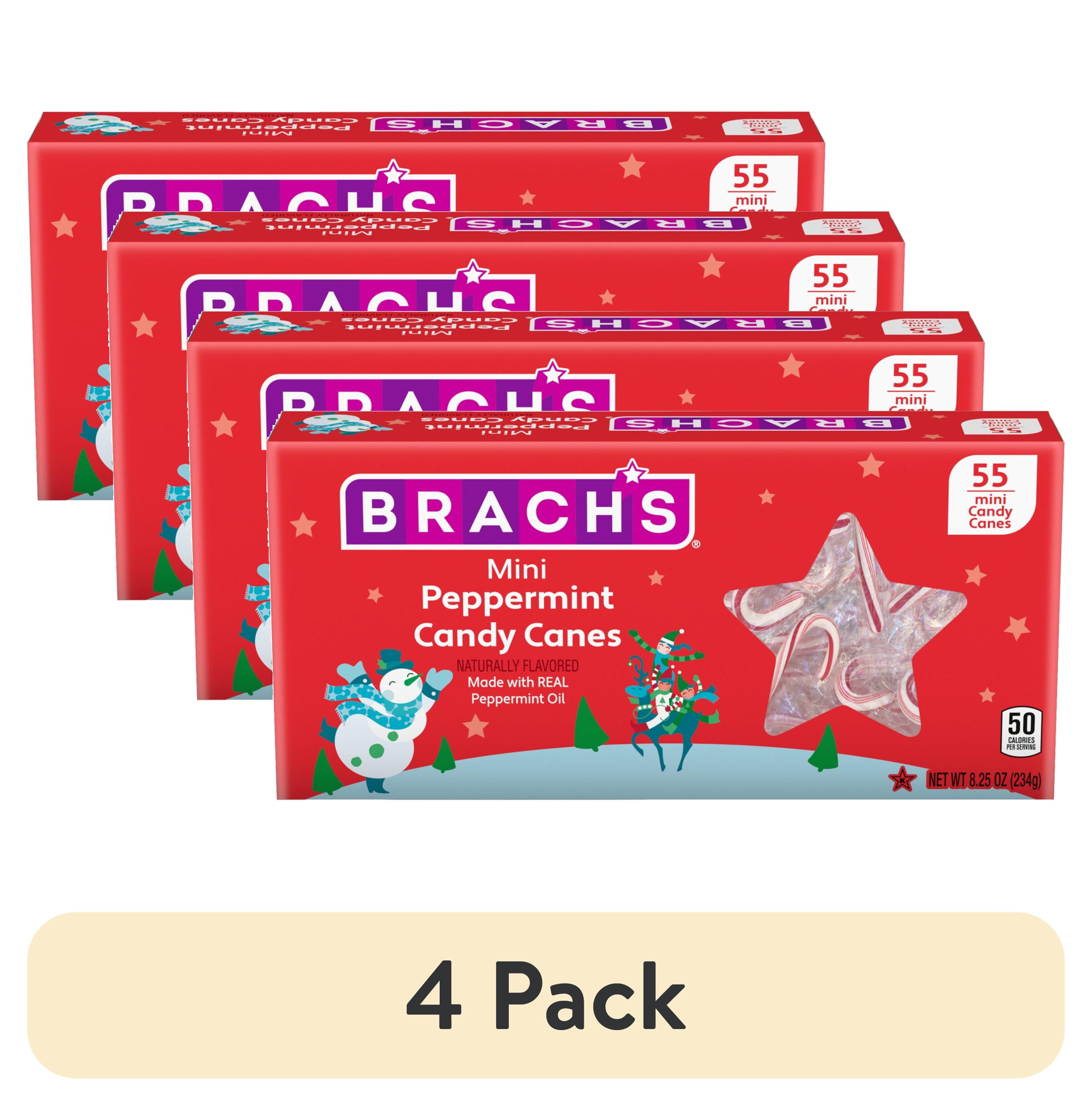 (4 pack) Brach's Mini Peppermint Candy Canes, Mini Candy Canes, 8.25oz ...