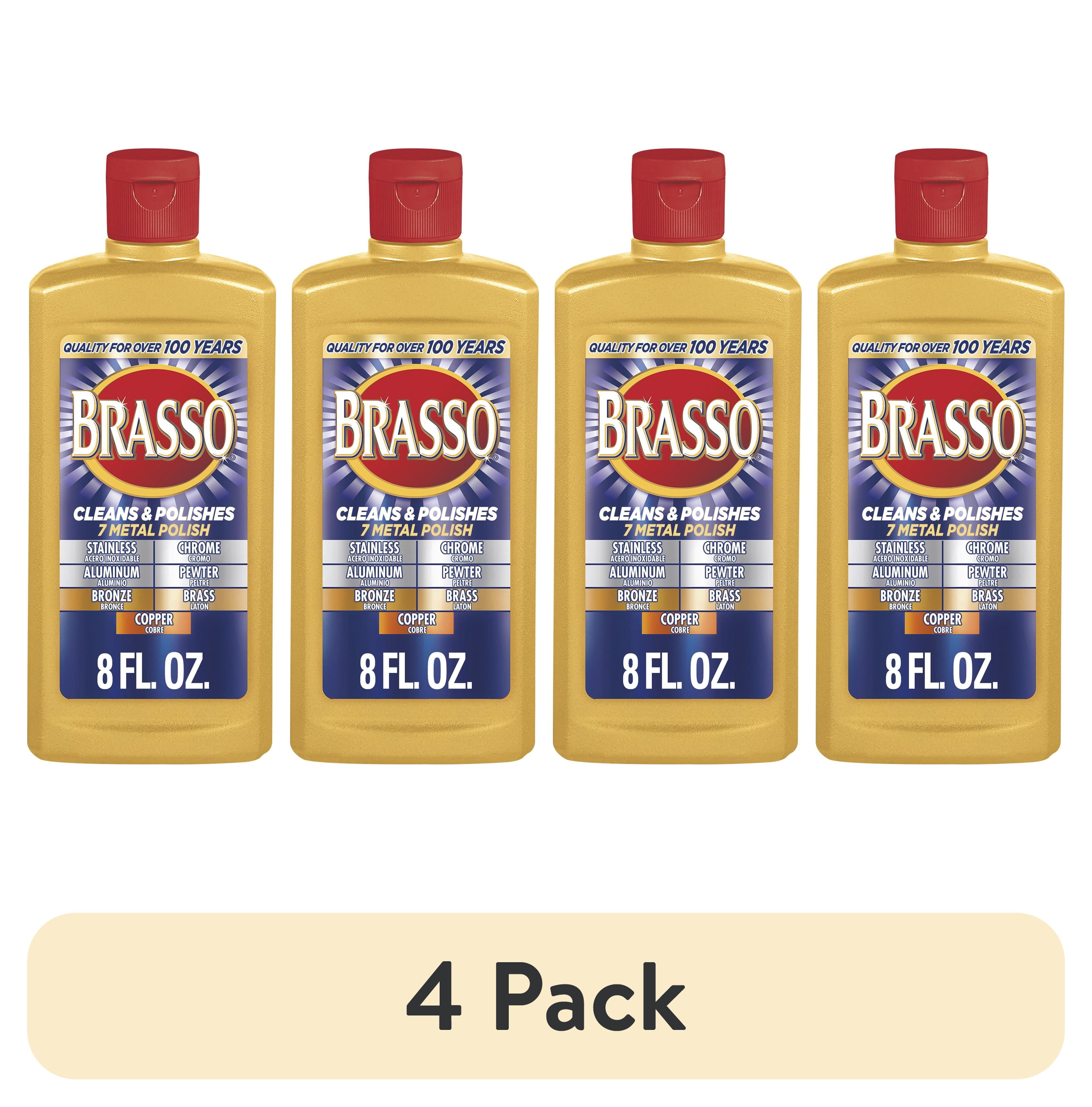 (4 pack) Brasso Metal Polish, for Brass, Copper, Stainless, Chrome ...