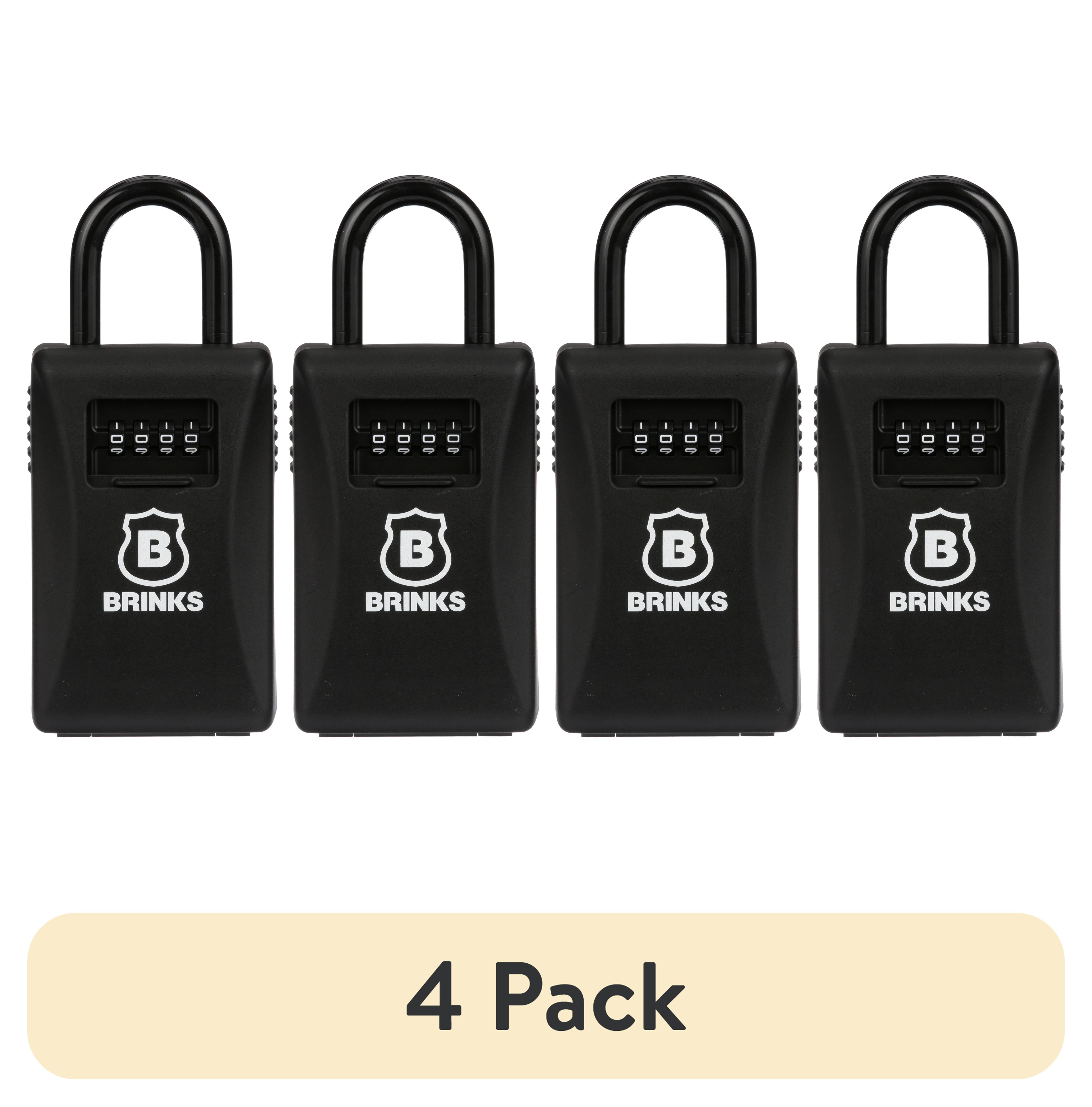 (4 pack) Brinks Aluminum 79mm Resettable Combination Lock Box with 1 13 ...