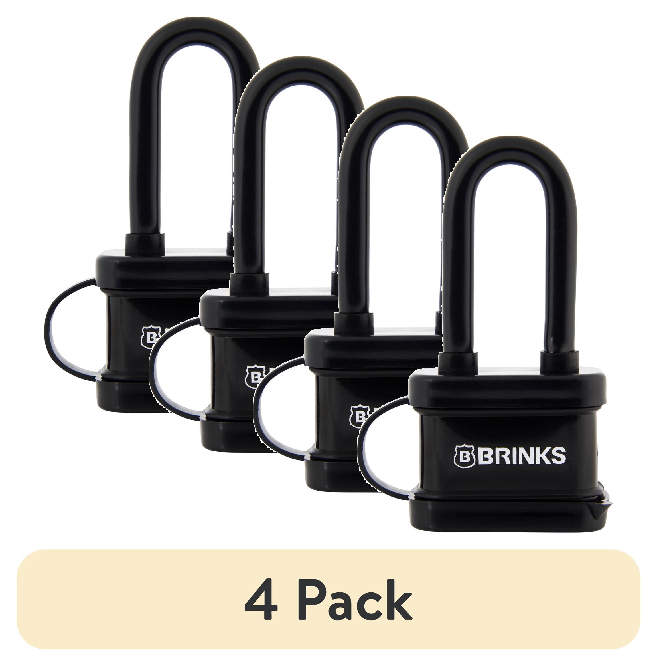 (4 pack) Brink's Weather Resistant 40mm Laminated Steel Padlock ...