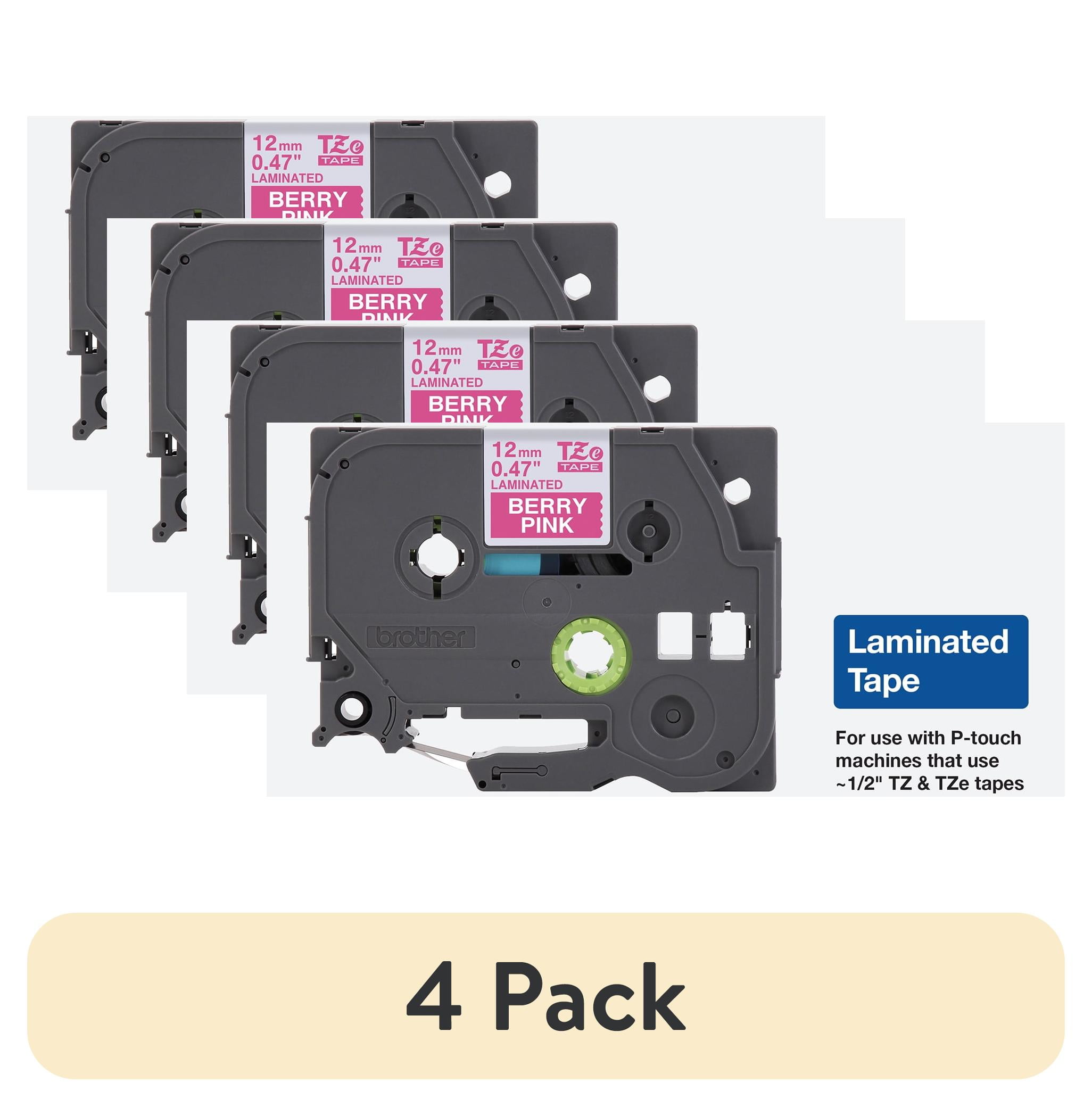 (4 pack) Brother Genuine P-Touch TZe-MQP35 Label Tape, 0.47" x 26.2 ...