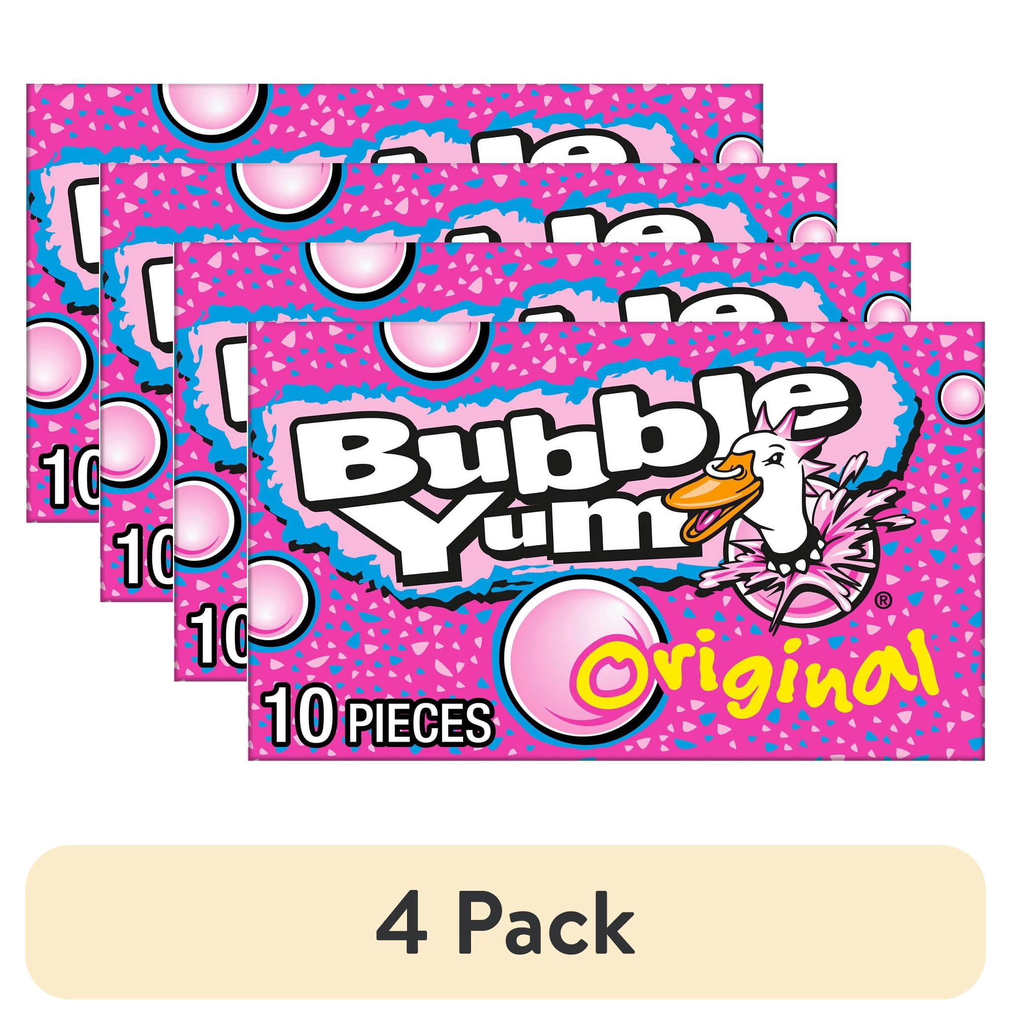 (4 pack) Bubble Yum Original Flavored Chewy Bubble Gum, Pack 2.82 oz ...