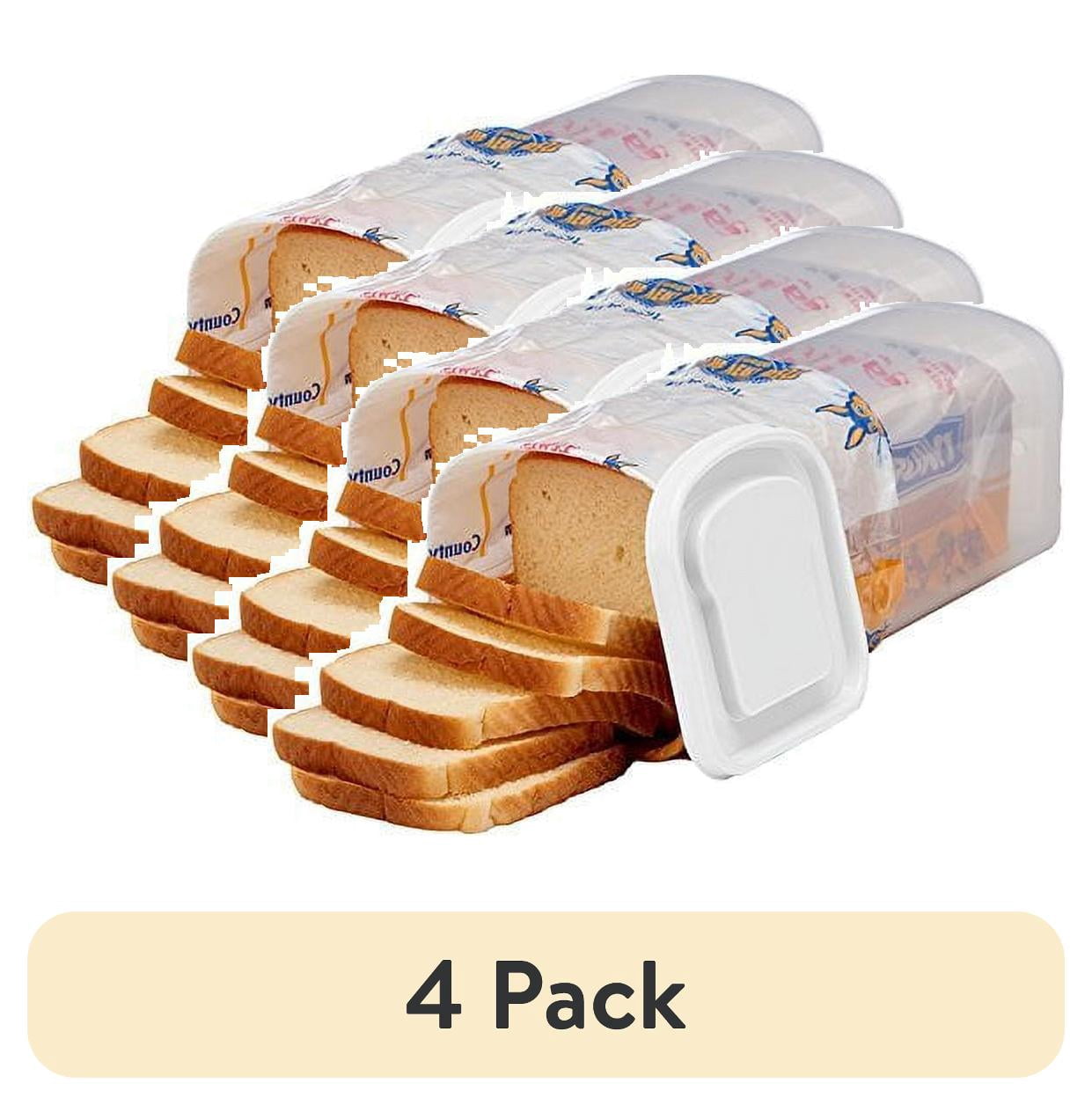 (4 pack) Buddeez Sandwich Size Bread Buddy Dispenser, Plastic Bread Box ...