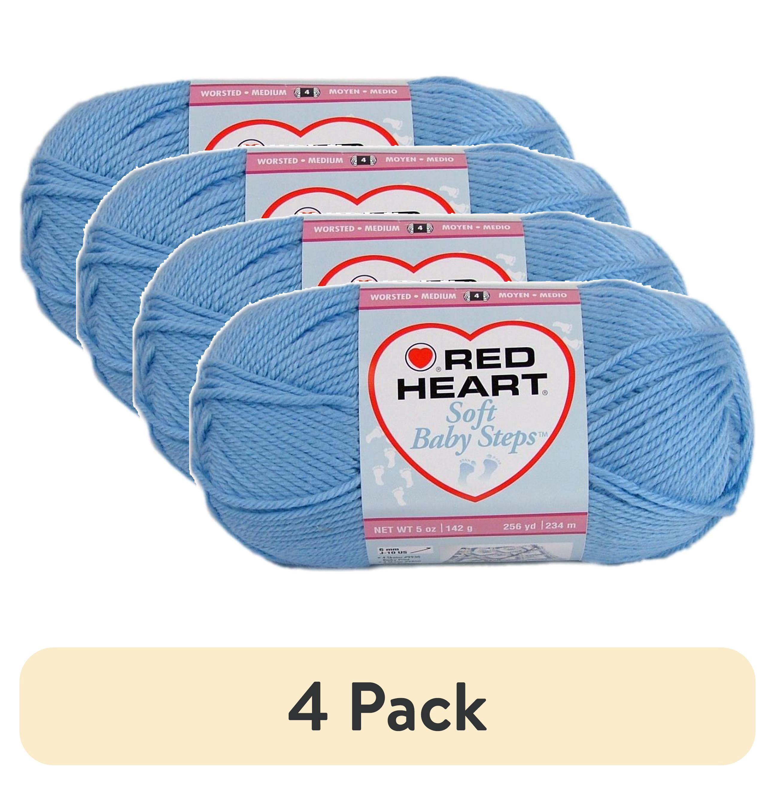 (4 pack) Red Heart Soft Baby Steps Yarn-Baby Blue - Walmart.com
