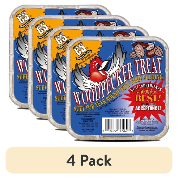 C&S Woodpecker Suet Nuggets Pack of 3 - Walmart.com
