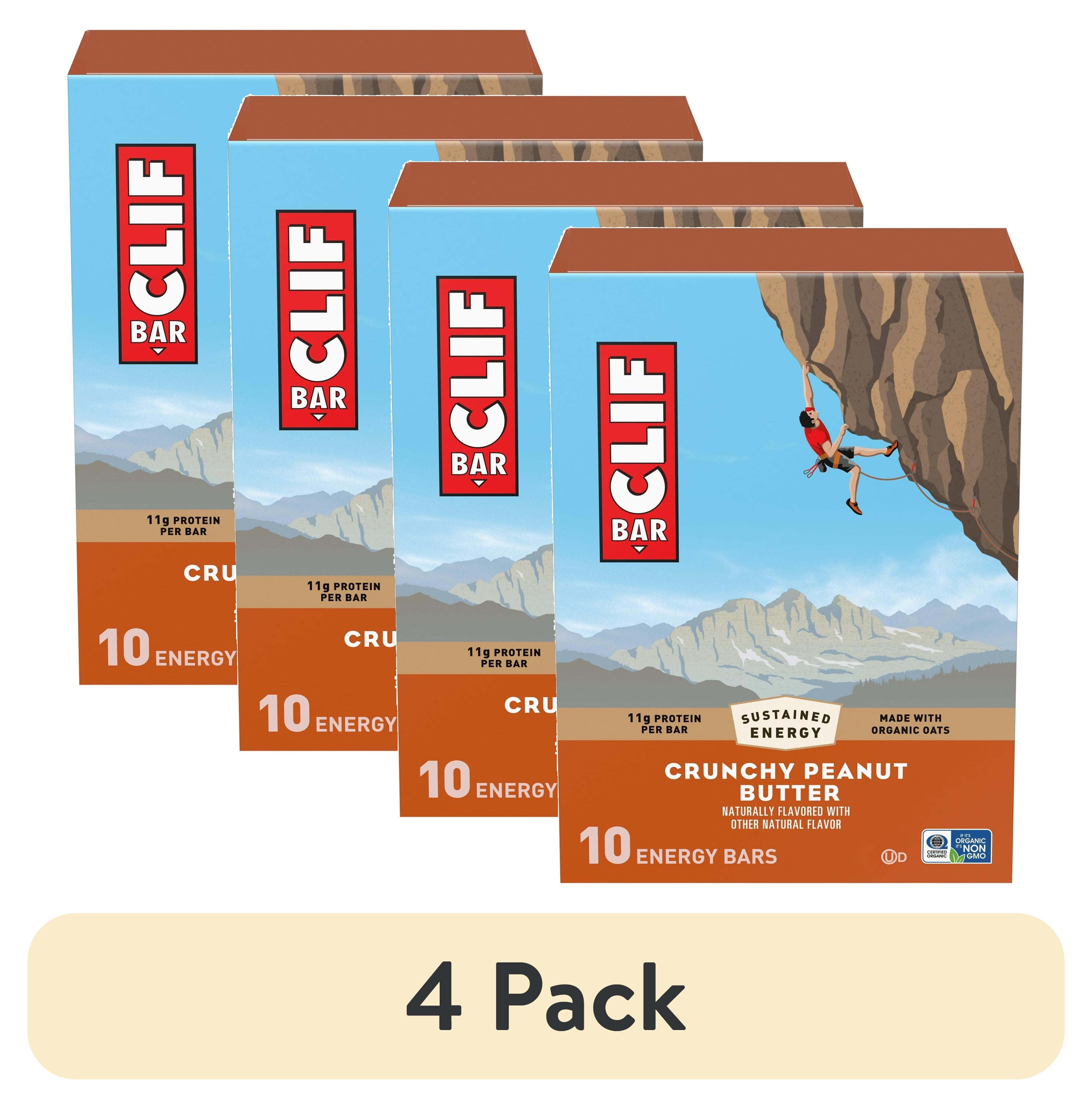 (4 pack) CLIF BAR Energy Protein Bars, Crunchy Peanut Butter, 10ct ...