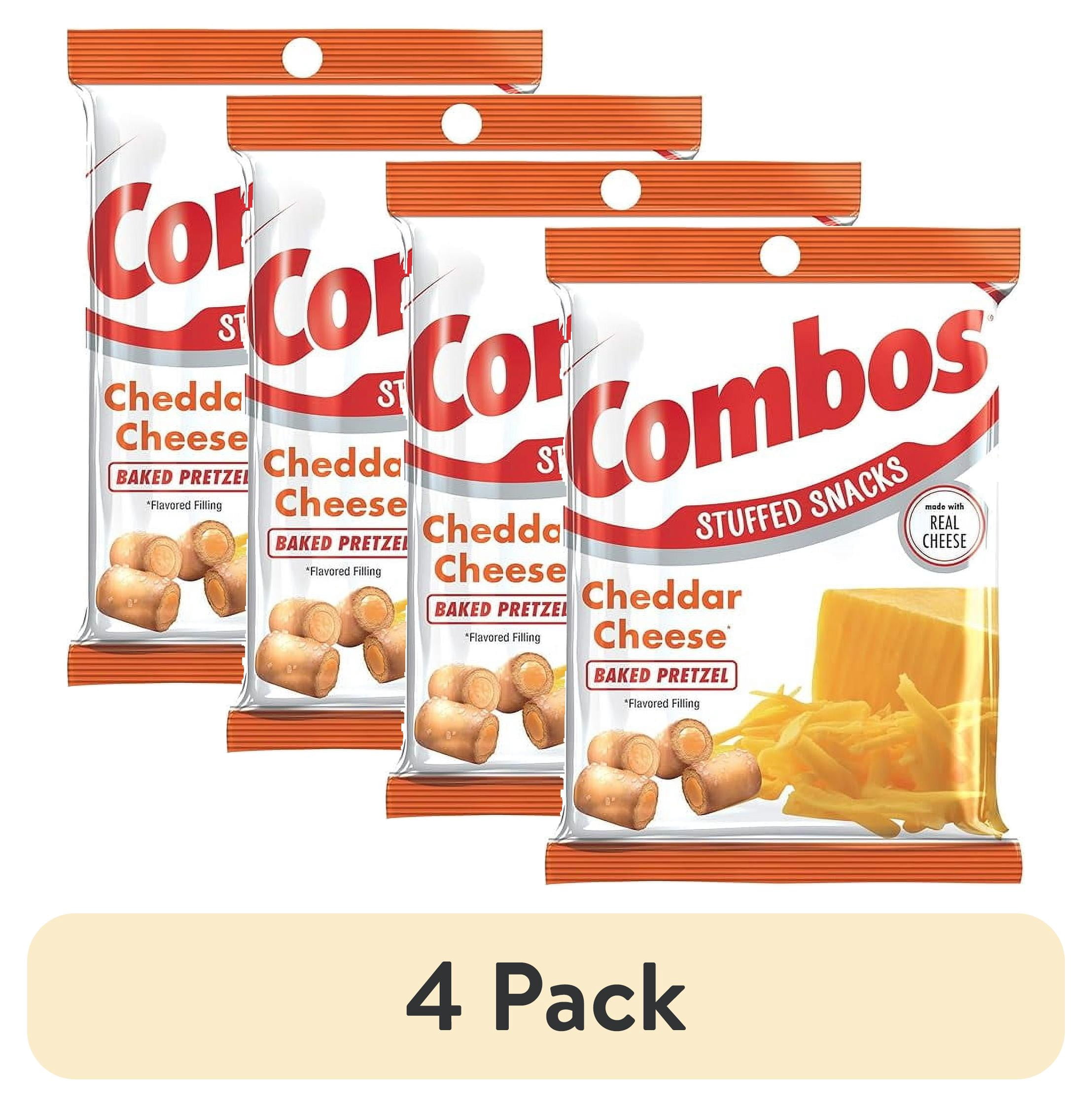 (4 pack) COMBOS Cheddar Cheese Pretzel Baked Snacks 6.3-Ounce Bag ...